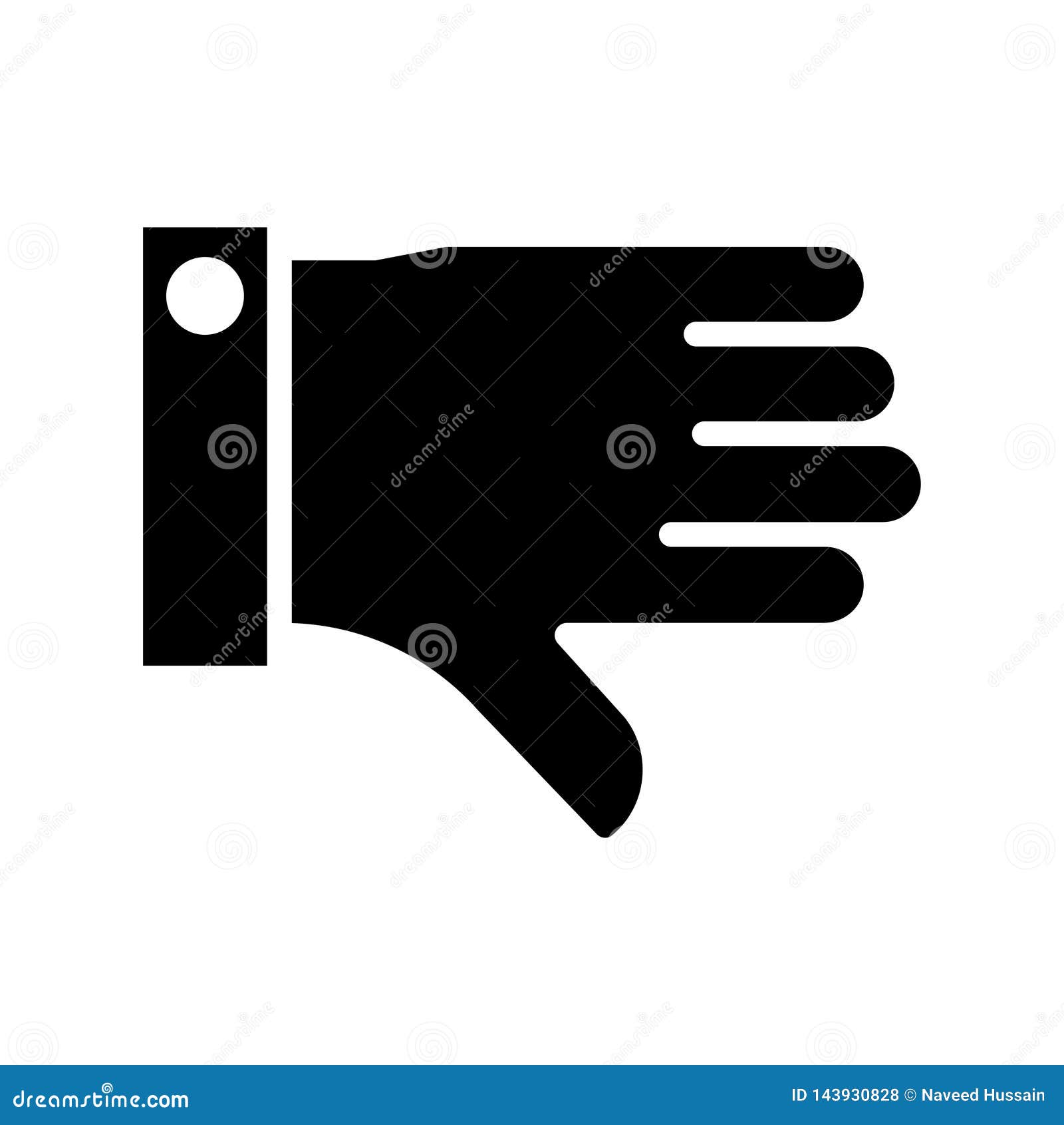 Dislike Glyph Flat Vector Icon Stock Vector - Illustration of flat ...