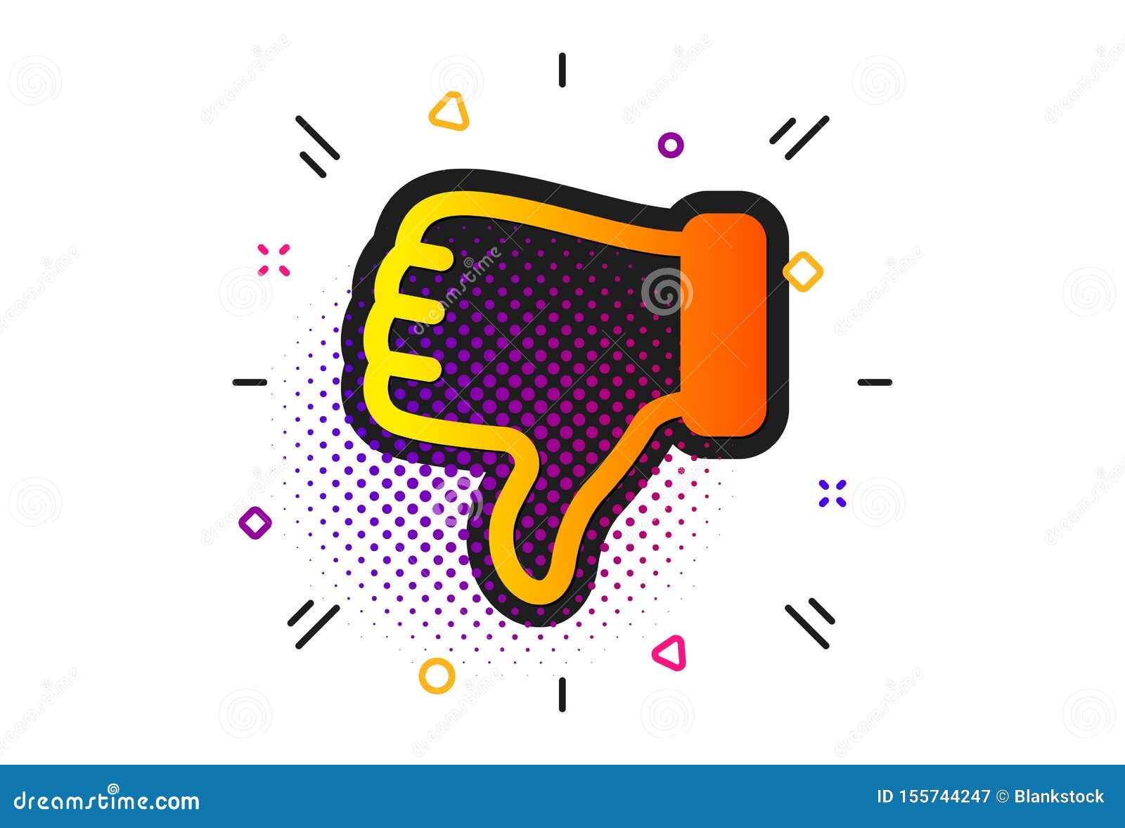 Dislike Hand Icon. Thumbs Down Finger Sign. Vector Stock Vector ...