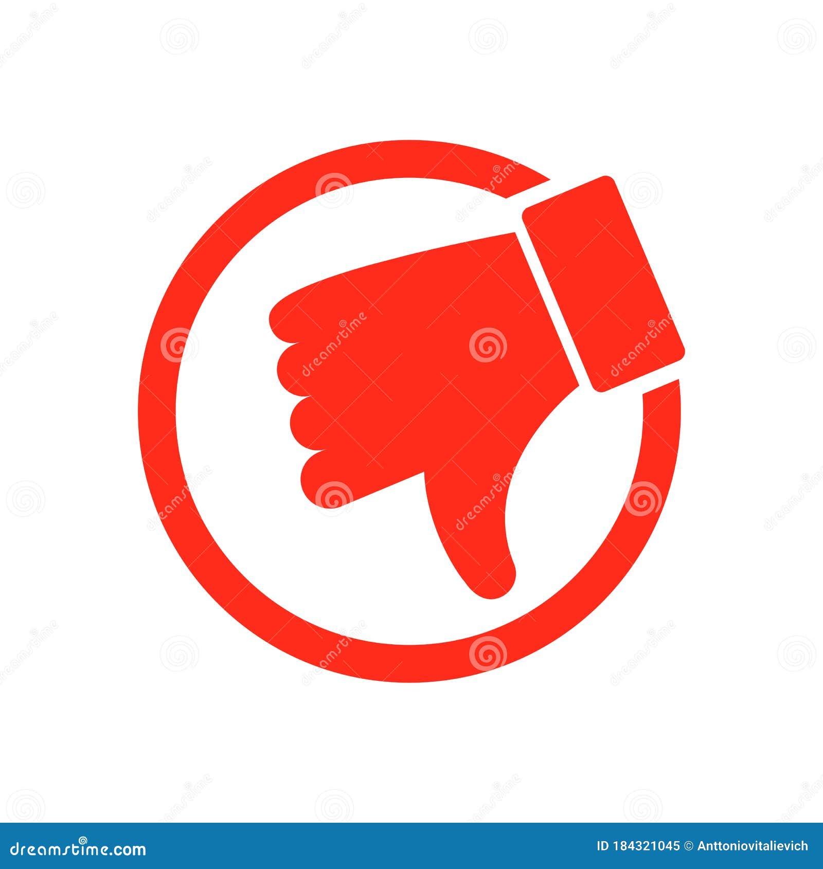 Dislike Hand Thumb Down Illustration Stock Vector - Illustration of ...