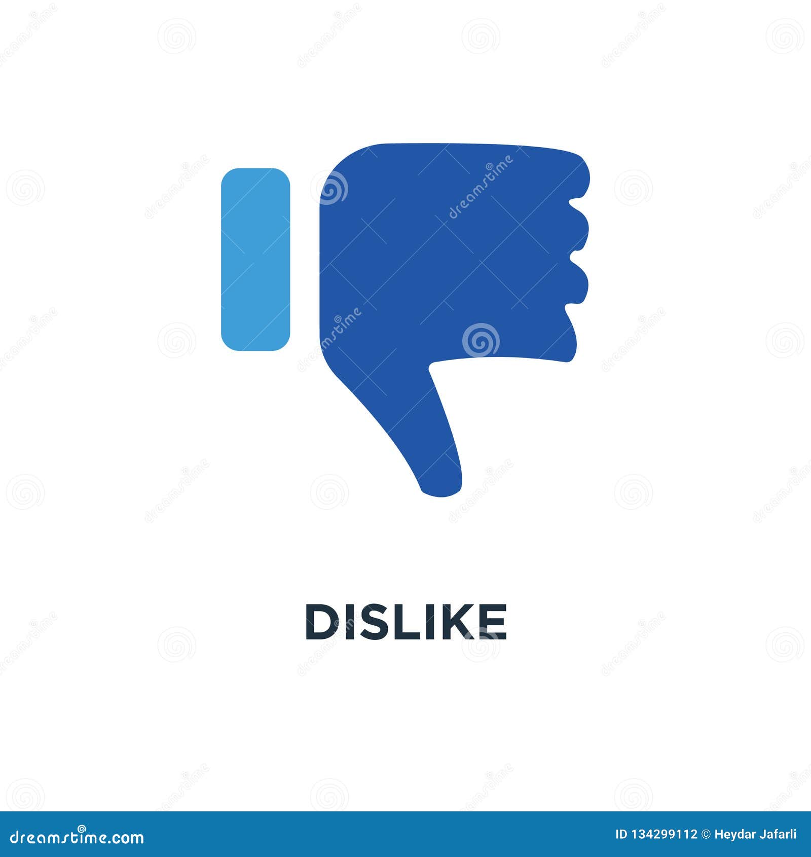 Dislike Icon. Thumb Down Button, Bad Concept Symbol Design, Nega Stock ...