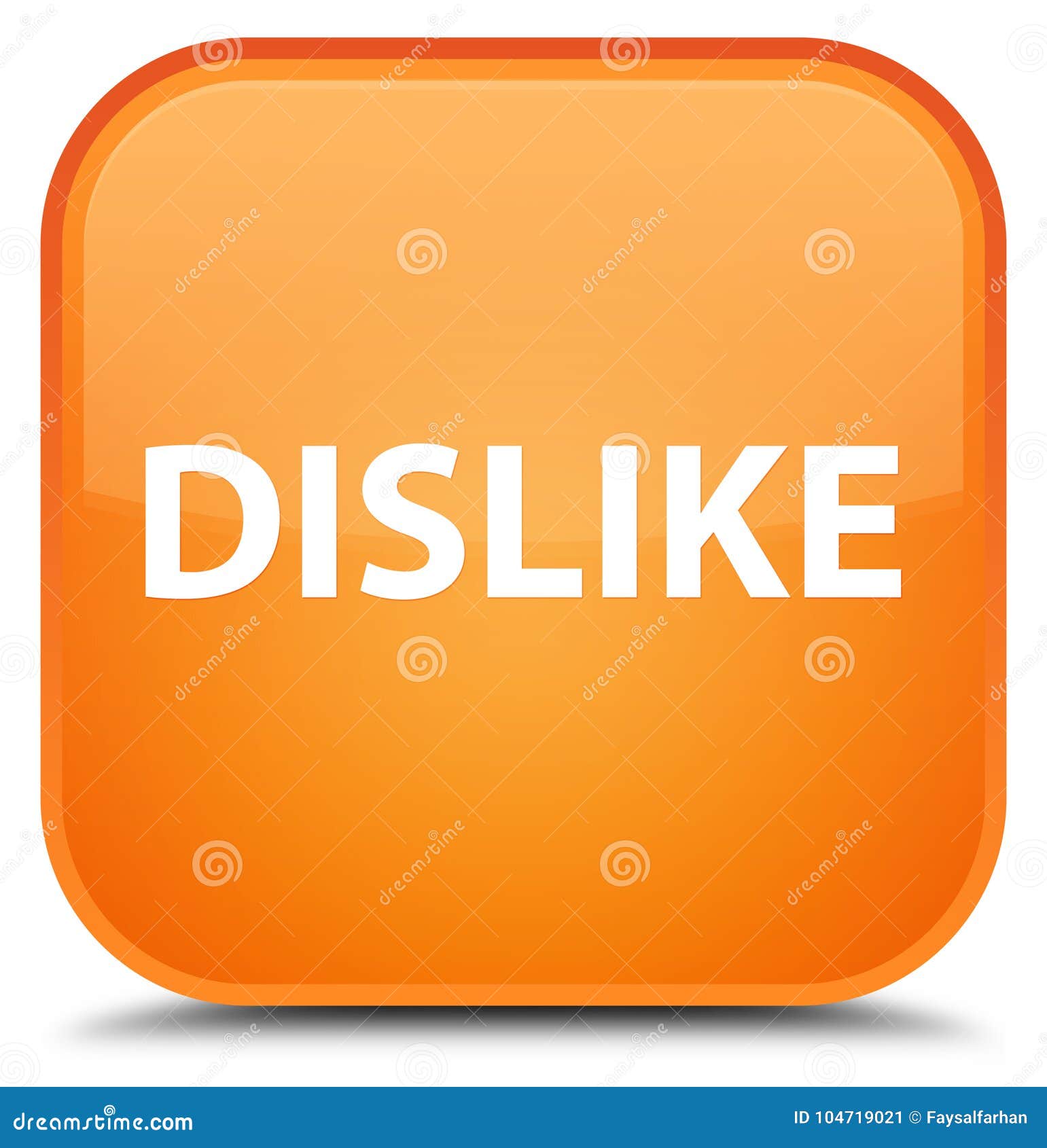 Dislike Special Orange Square Button Stock Illustration - Illustration ...