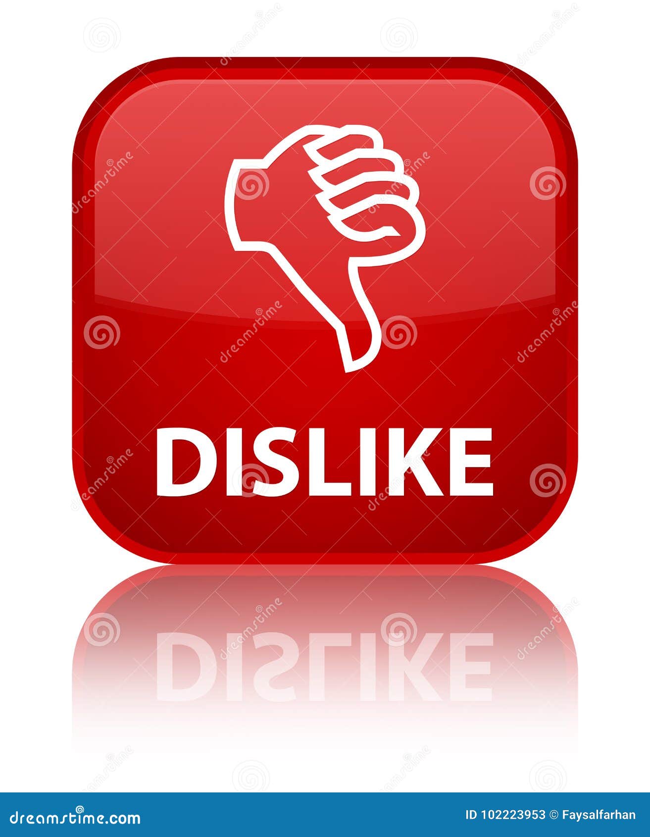 Dislike Special Red Square Button Stock Illustration - Illustration of ...