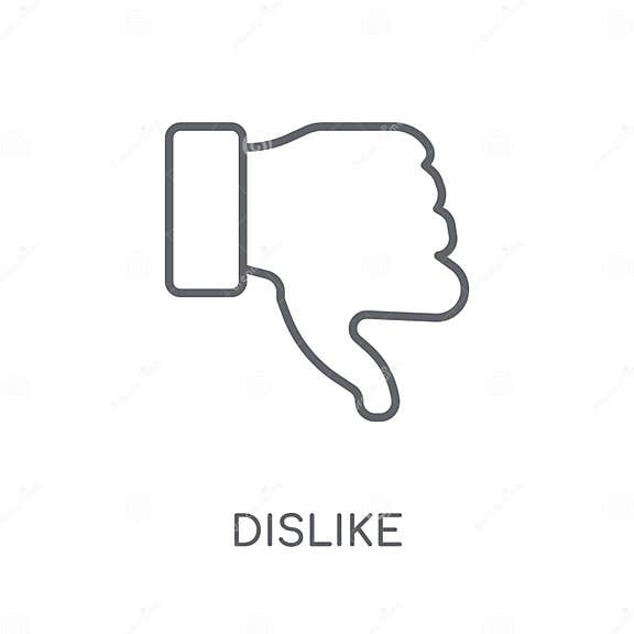 Dislike Linear Icon. Modern Outline Dislike Logo Concept on Whit Stock ...