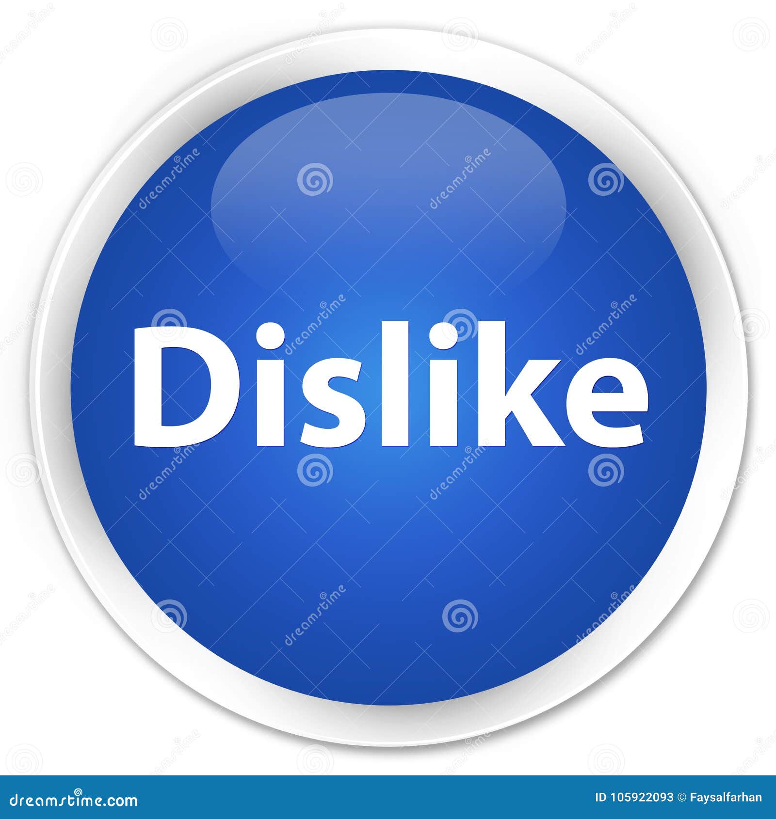 Dislike Premium Blue Round Button Stock Illustration - Illustration of ...
