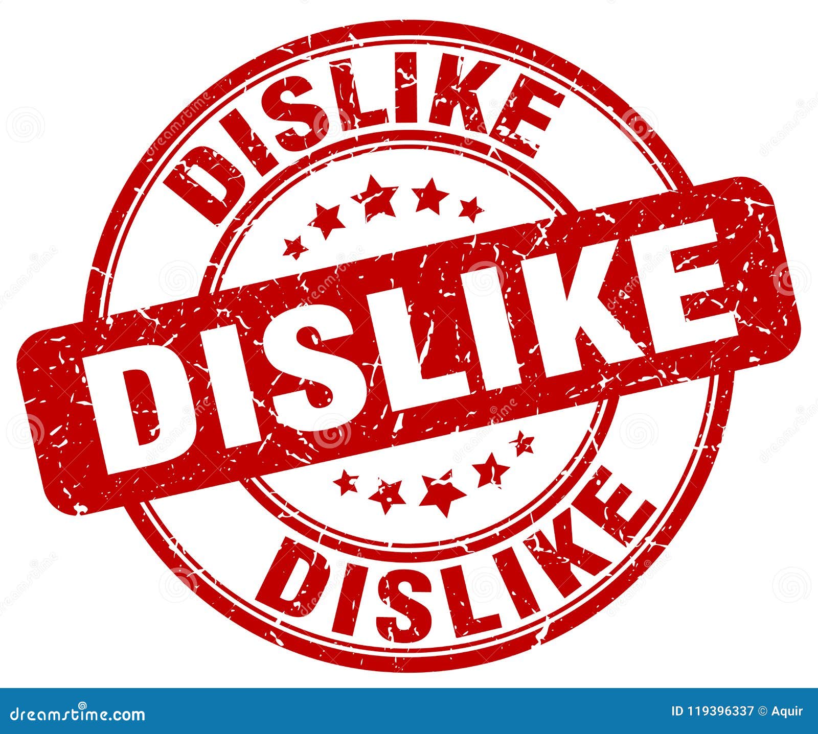 Dislike red stamp stock vector. Illustration of rubber - 119396337
