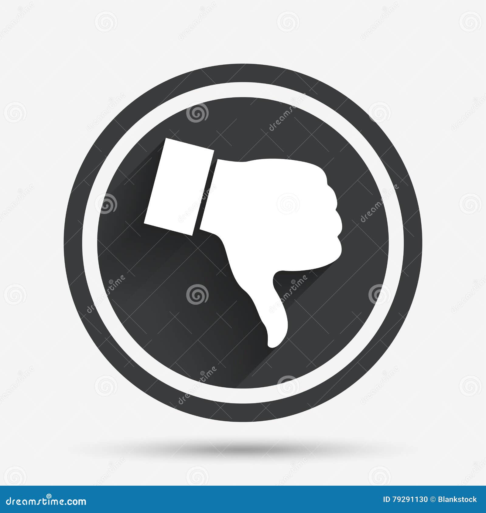 Dislike Sign Icon. Hand Finger Down Symbol. Stock Vector - Illustration ...