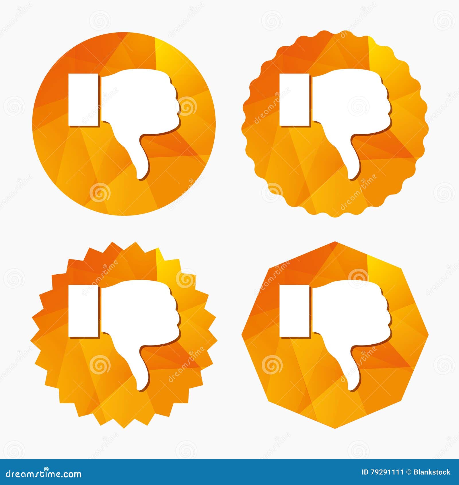 Dislike Sign Icon. Hand Finger Down Symbol. Stock Illustration ...