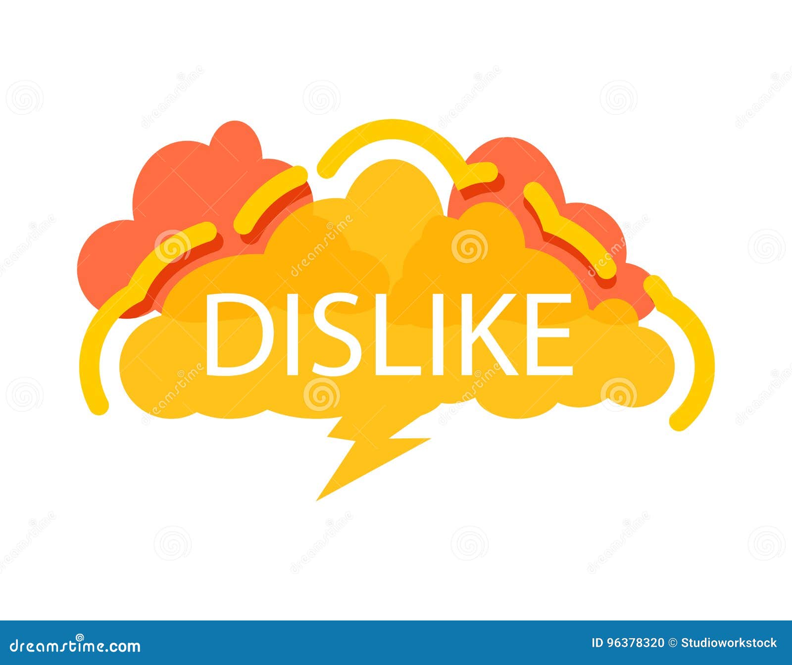 Dislike Speech Bubble with Expression Text Stock Vector - Illustration ...