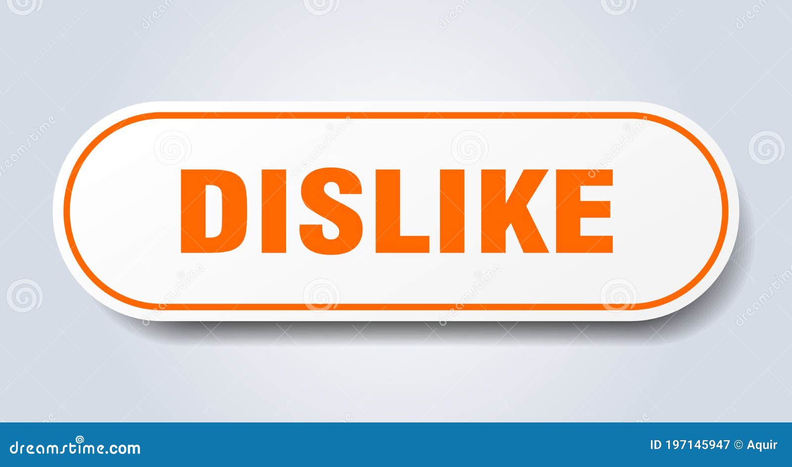 Dislike sticker. stock vector. Illustration of sign - 197145947
