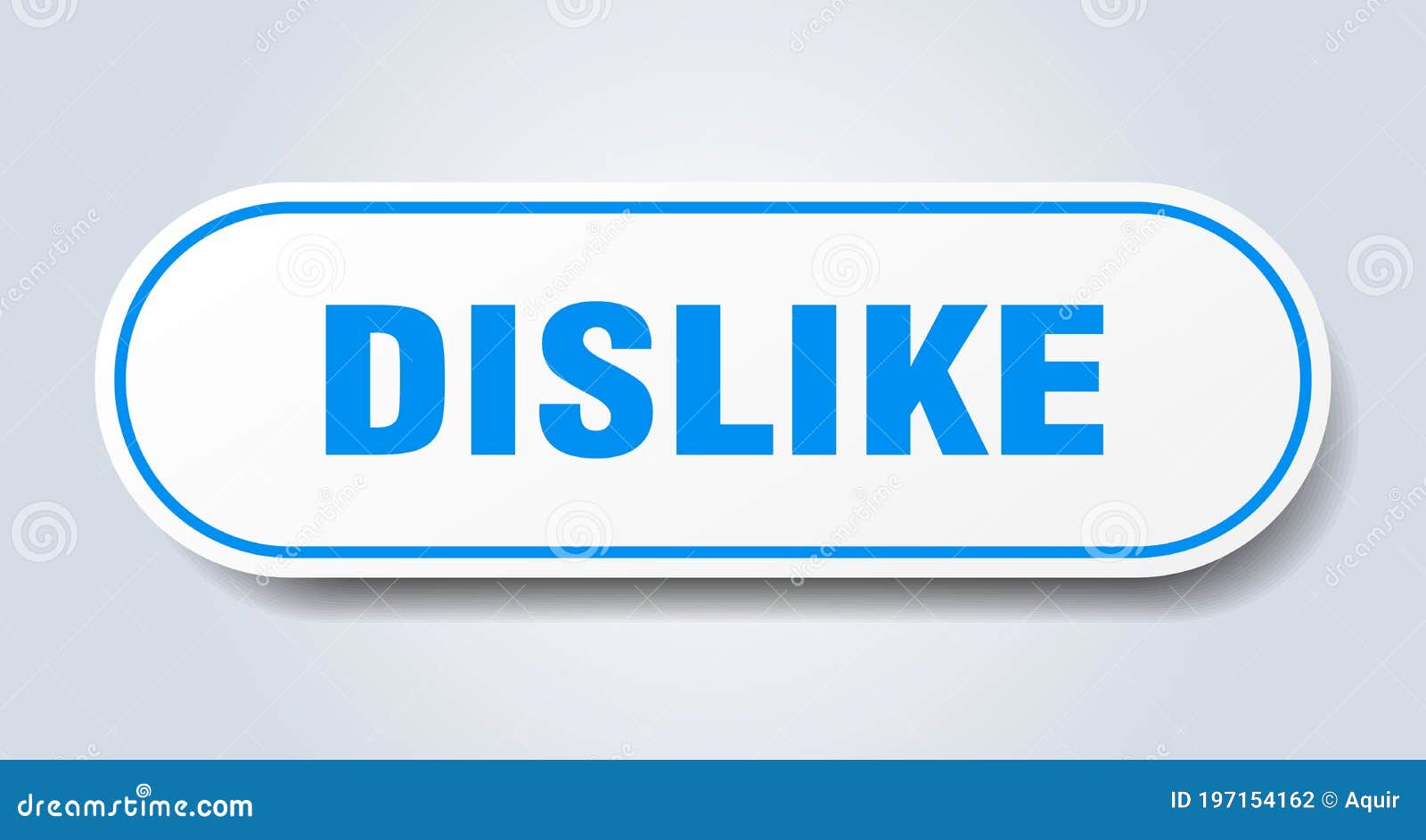 Dislike sticker. stock vector. Illustration of badge - 197154162
