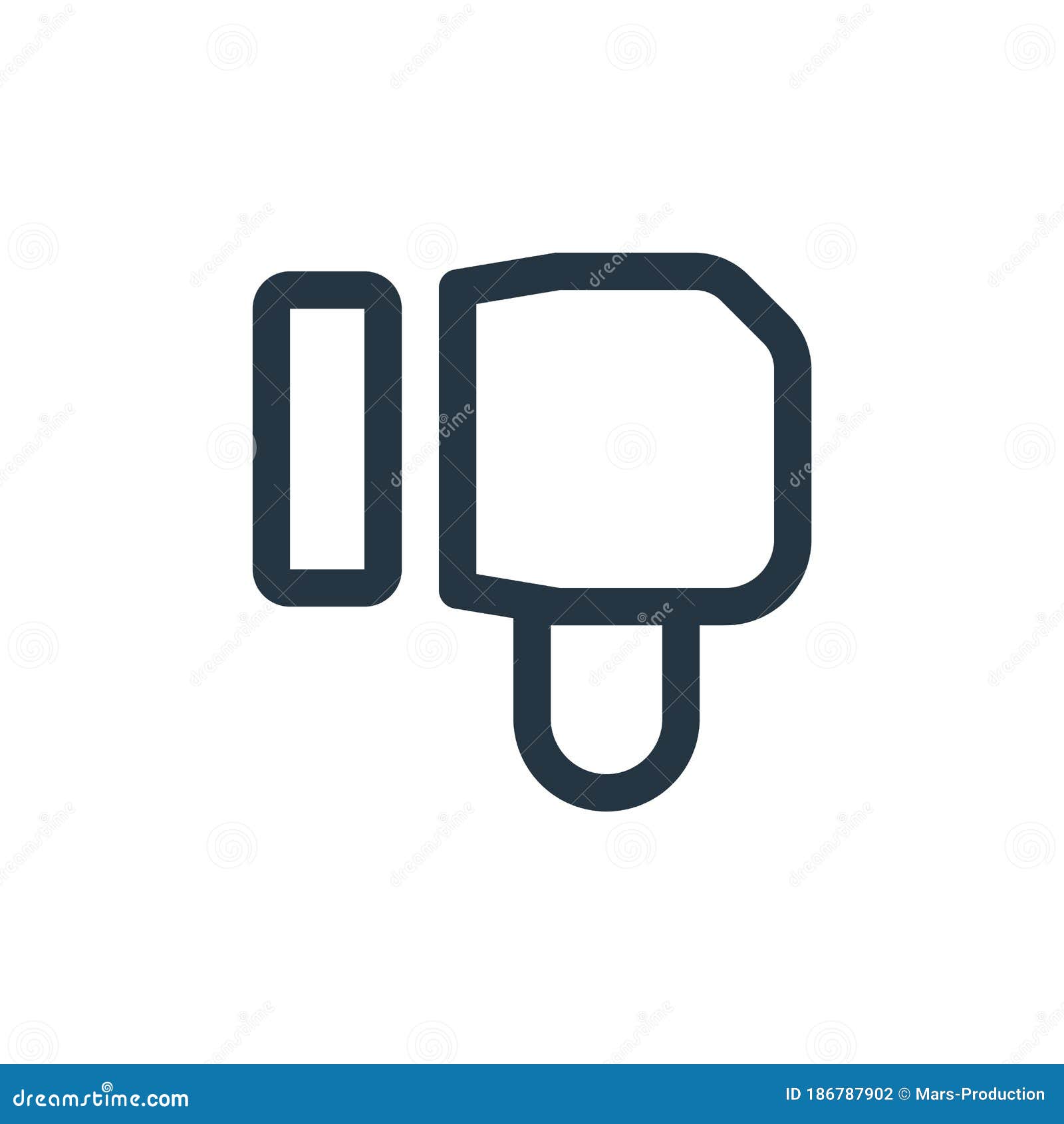 Dislike Vector Icon. Dislike Editable Stroke. Dislike Linear Symbol for ...