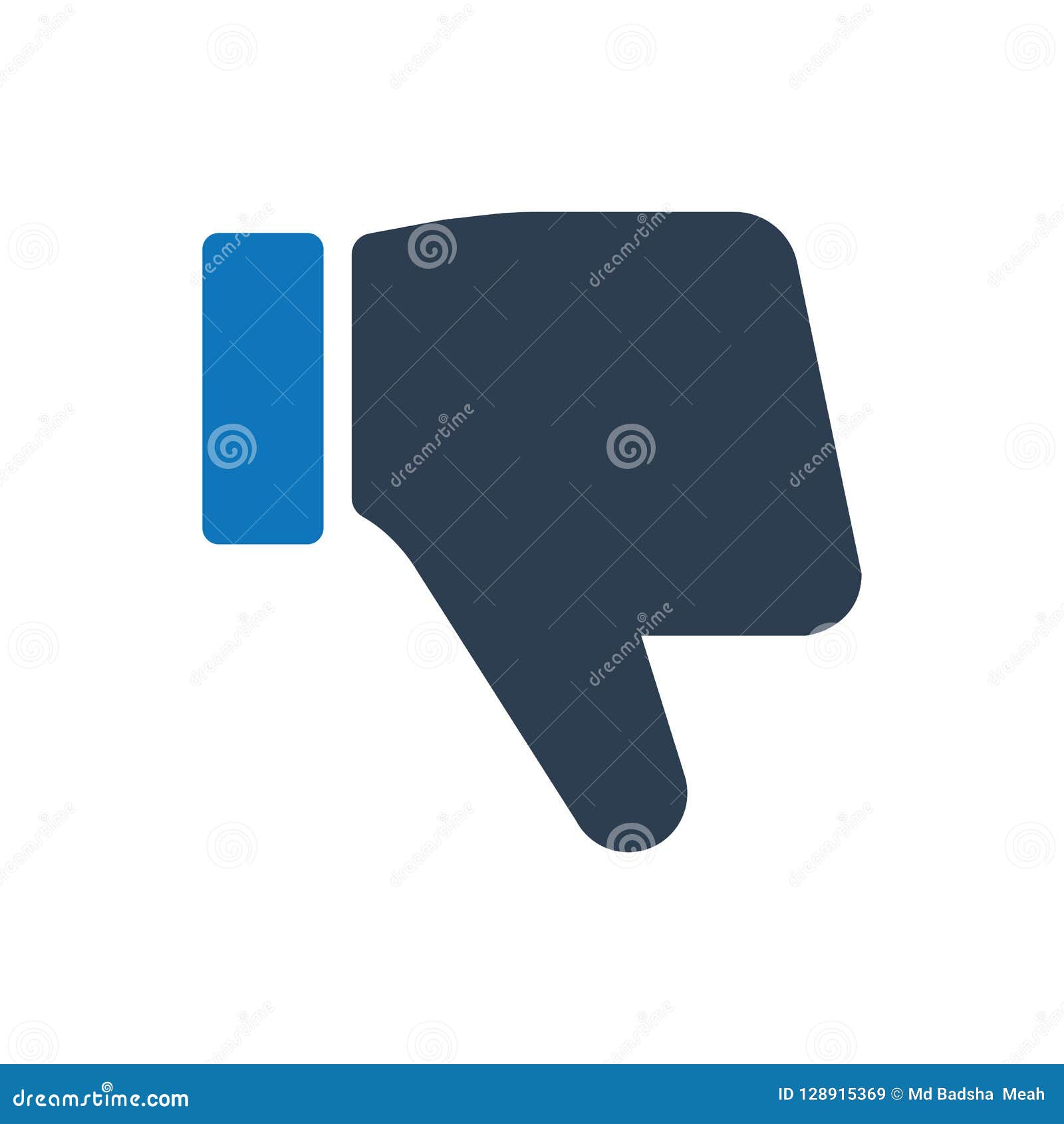 Dislike vector icon stock vector. Illustration of vector - 128915369