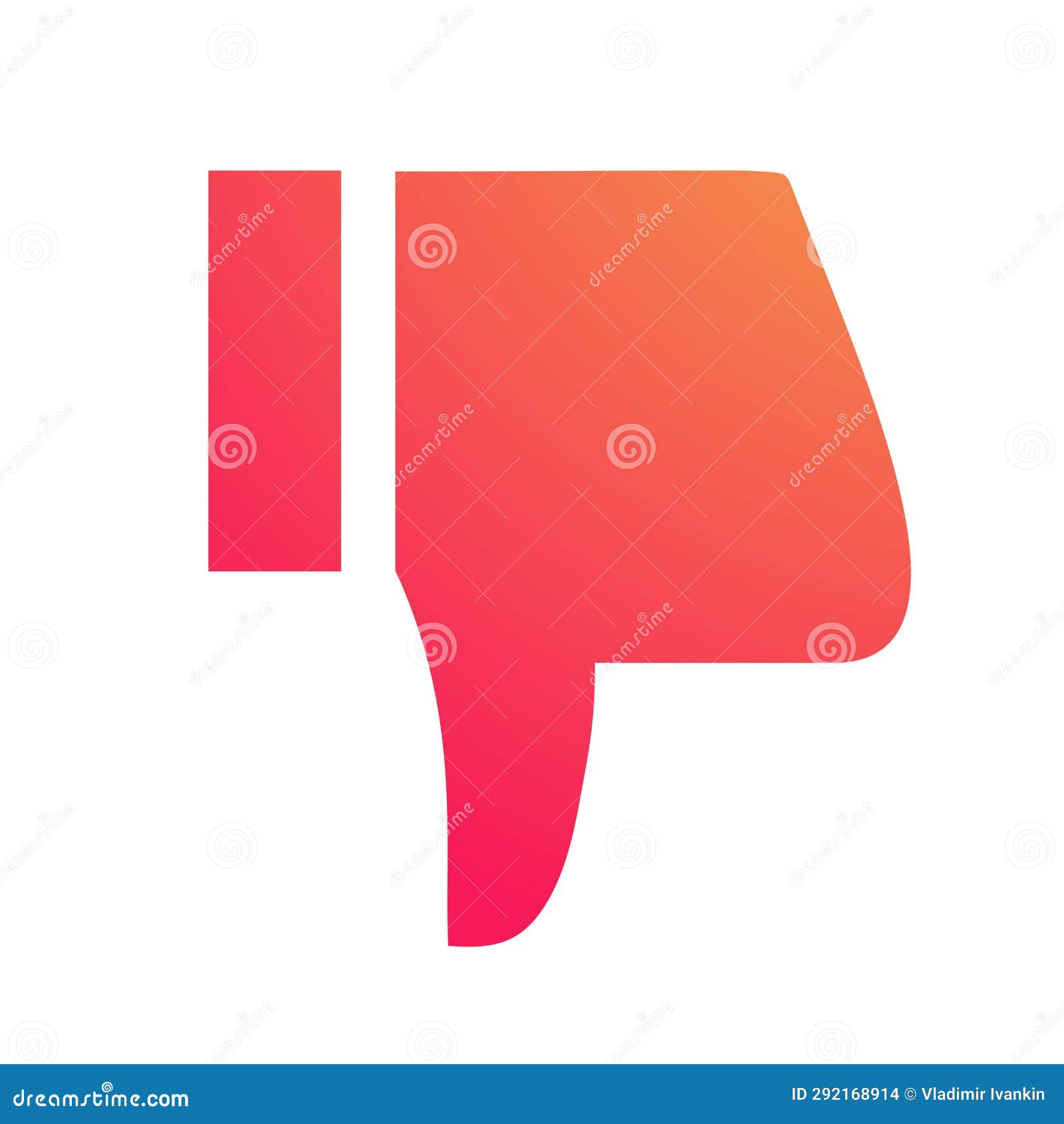 Dislike Vector Symbol Red Color Isolated Stock Illustration ...