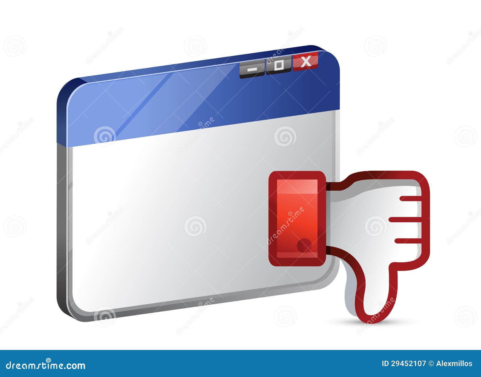 Dislike Web Site Icon. Thumb Down Sign Stock Illustration ...
