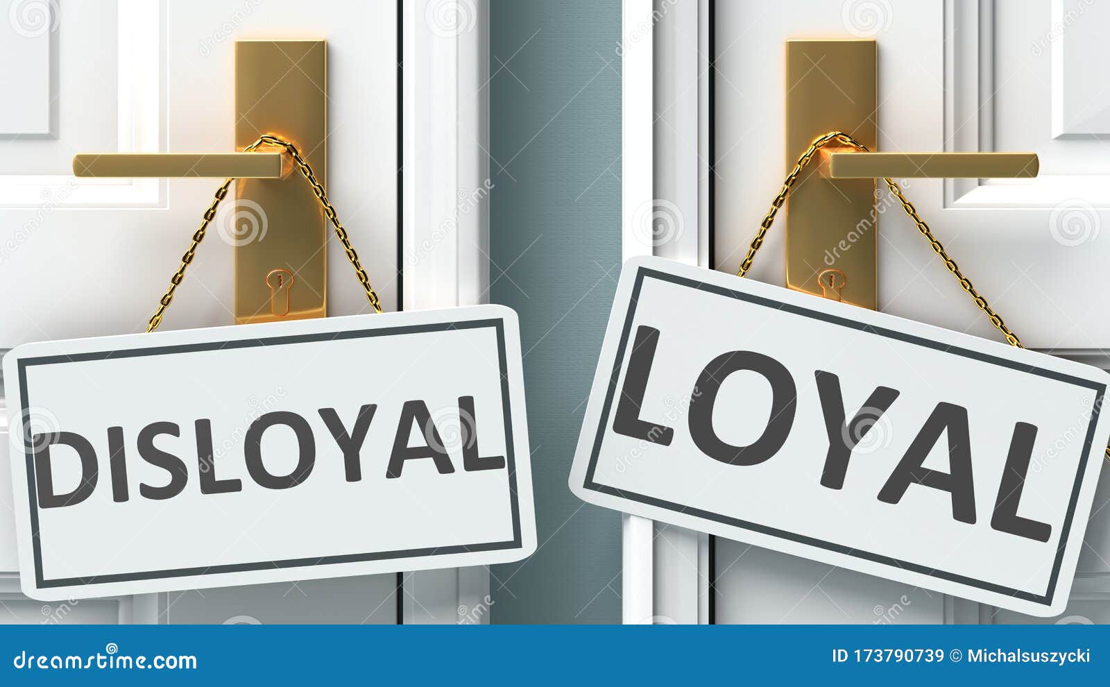 Disloyal And Loyal As Different Choices In Life - Pictured As Words ...