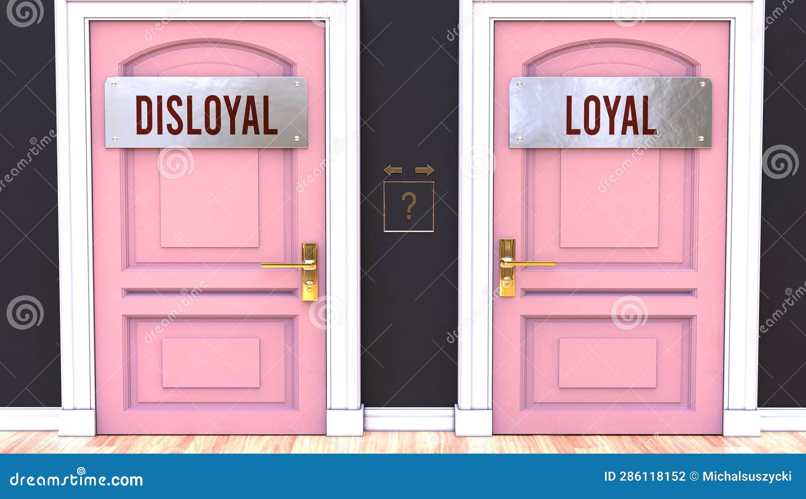Disloyal or Loyal - Making a Choice Stock Illustration - Illustration ...