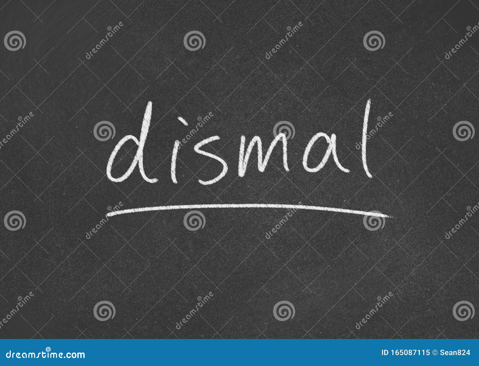 Dismal stock image. Image of chalkboard, abstract, text - 165087115