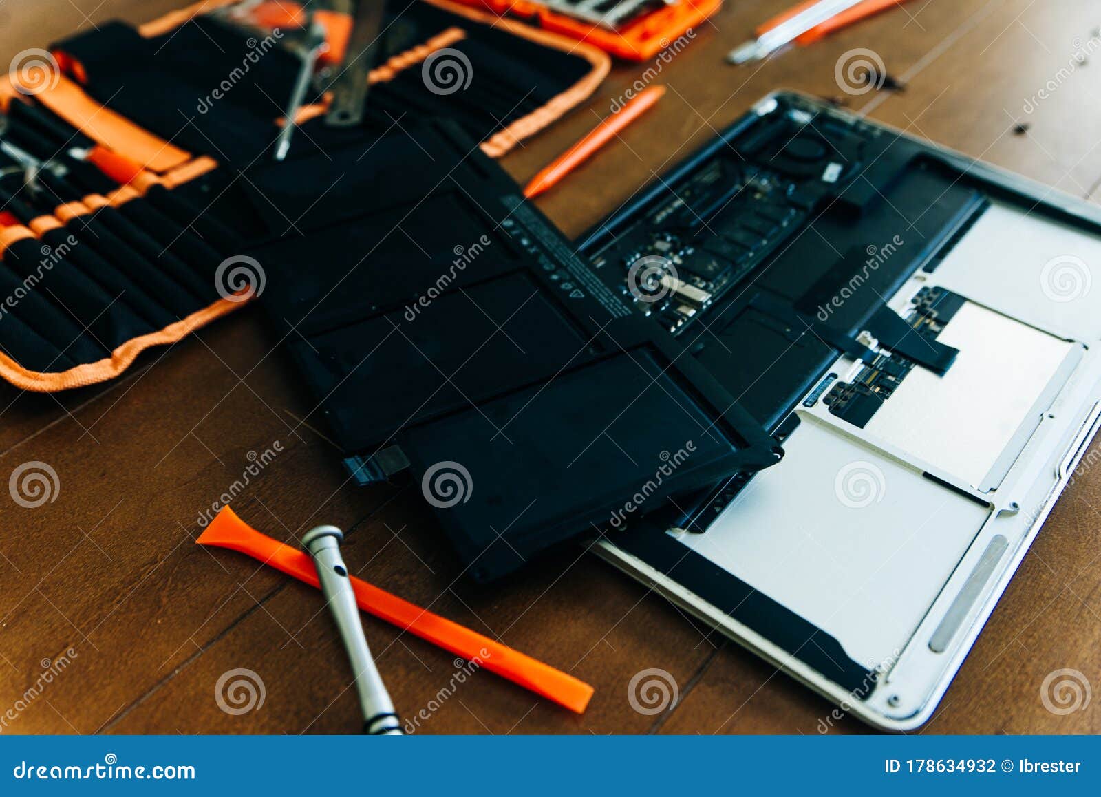 Dismantle Laptop with Tools and Battery, Display, Hard Disk and Other ...