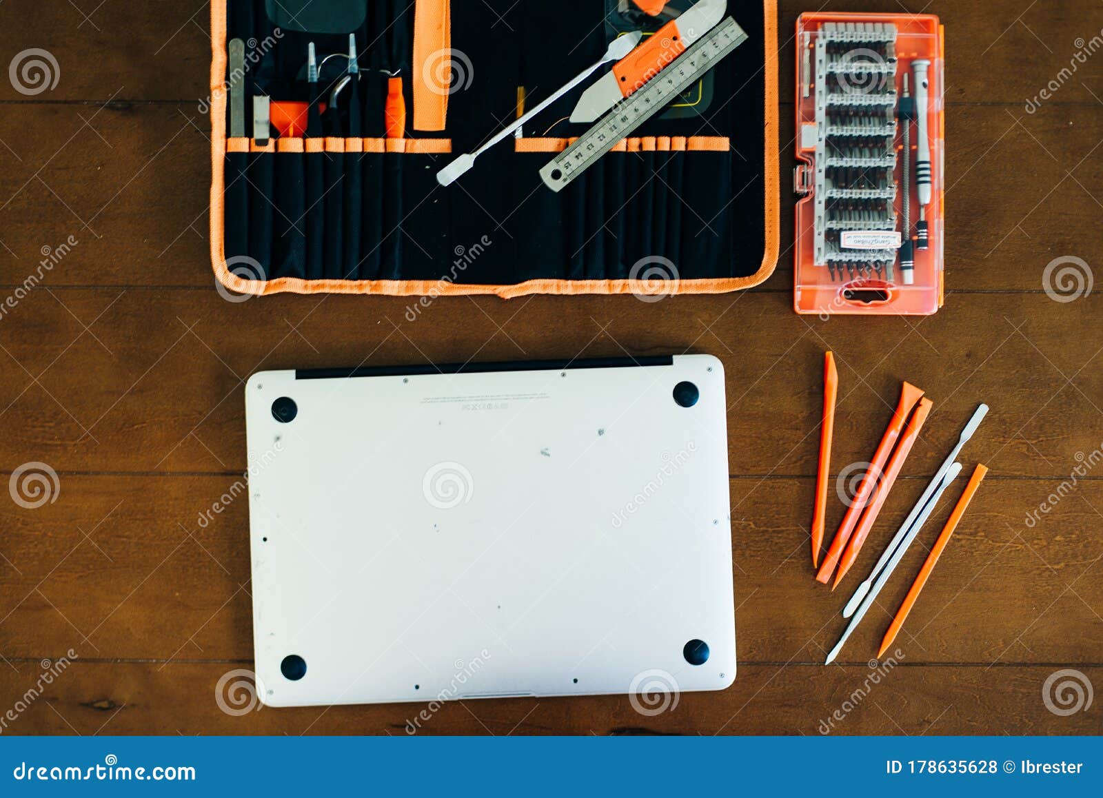 Dismantle Laptop with Tools and Battery, Display, Hard Disk and Other ...