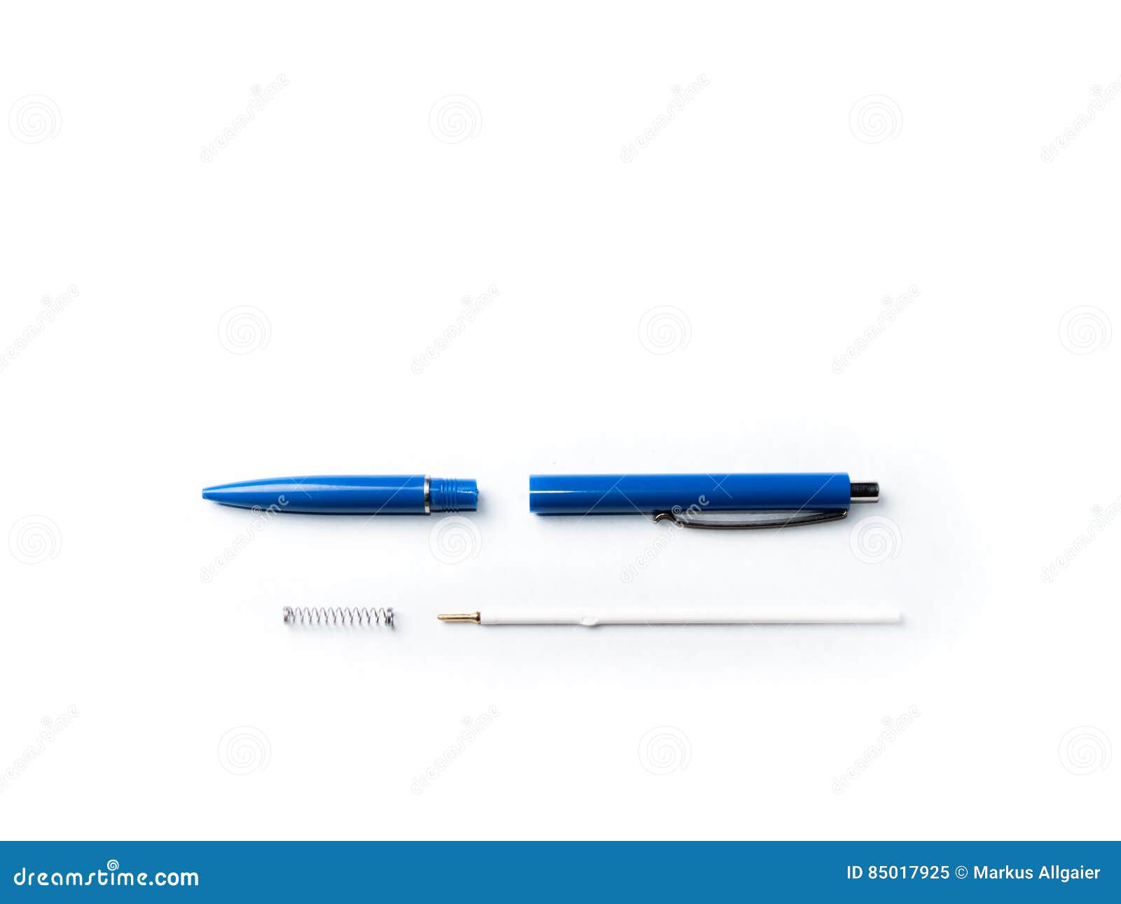 Dismantled ball pen stock image. Image of isolated, supplies - 85017925