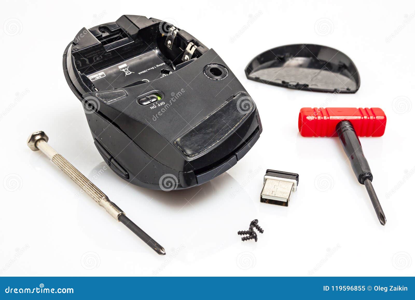 Dismantled the Computer Mouse Stock Image - Image of control ...