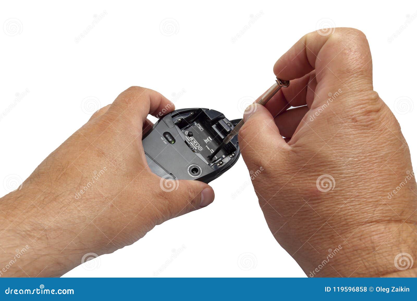 Dismantled the Computer Mouse Stock Photo - Image of inside, apparatus ...