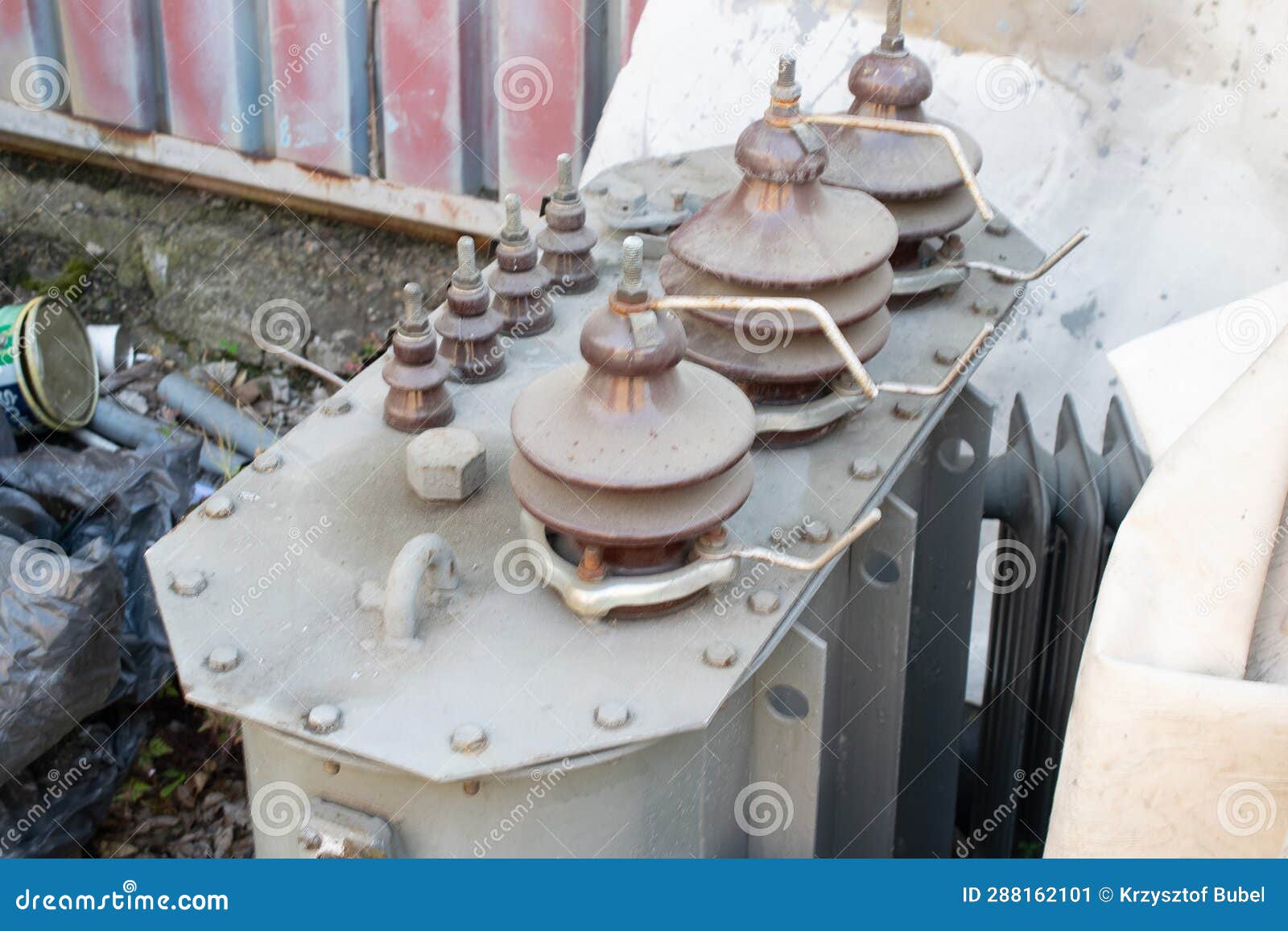 Dismantled Old High Voltage Transformers Stock Image - Image of ...