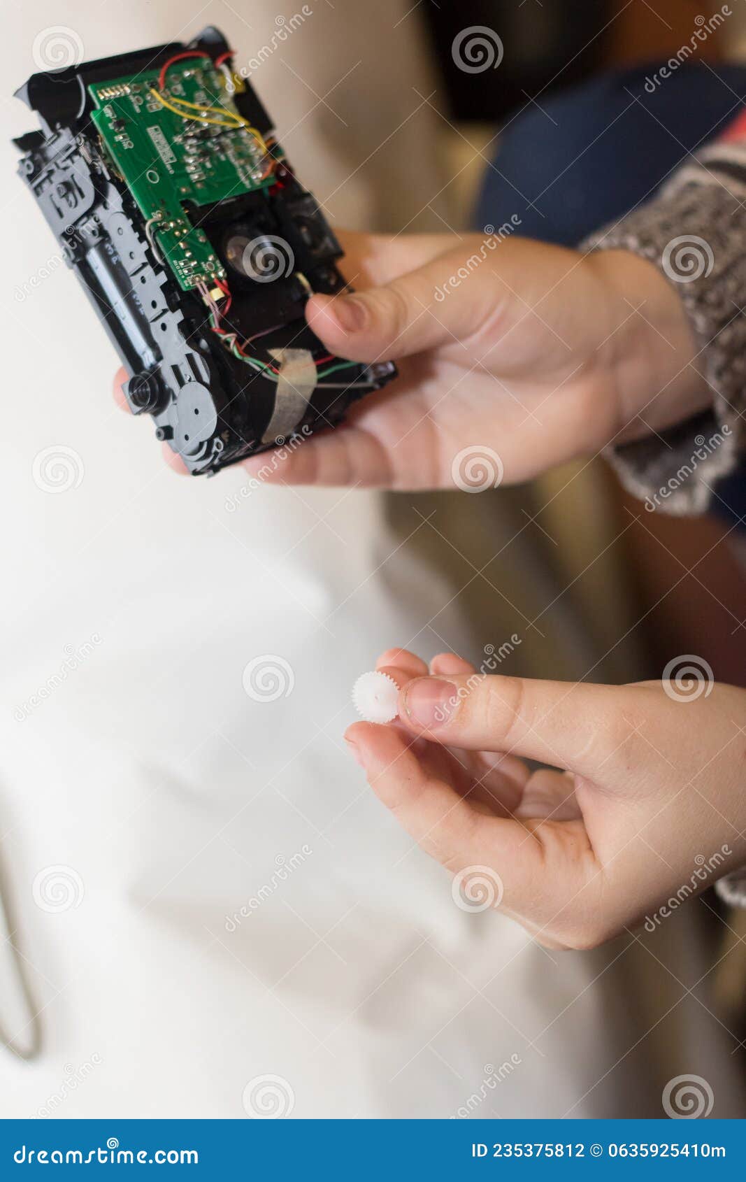 Dismantling the Camera for Repair Stock Photo - Image of closeup ...