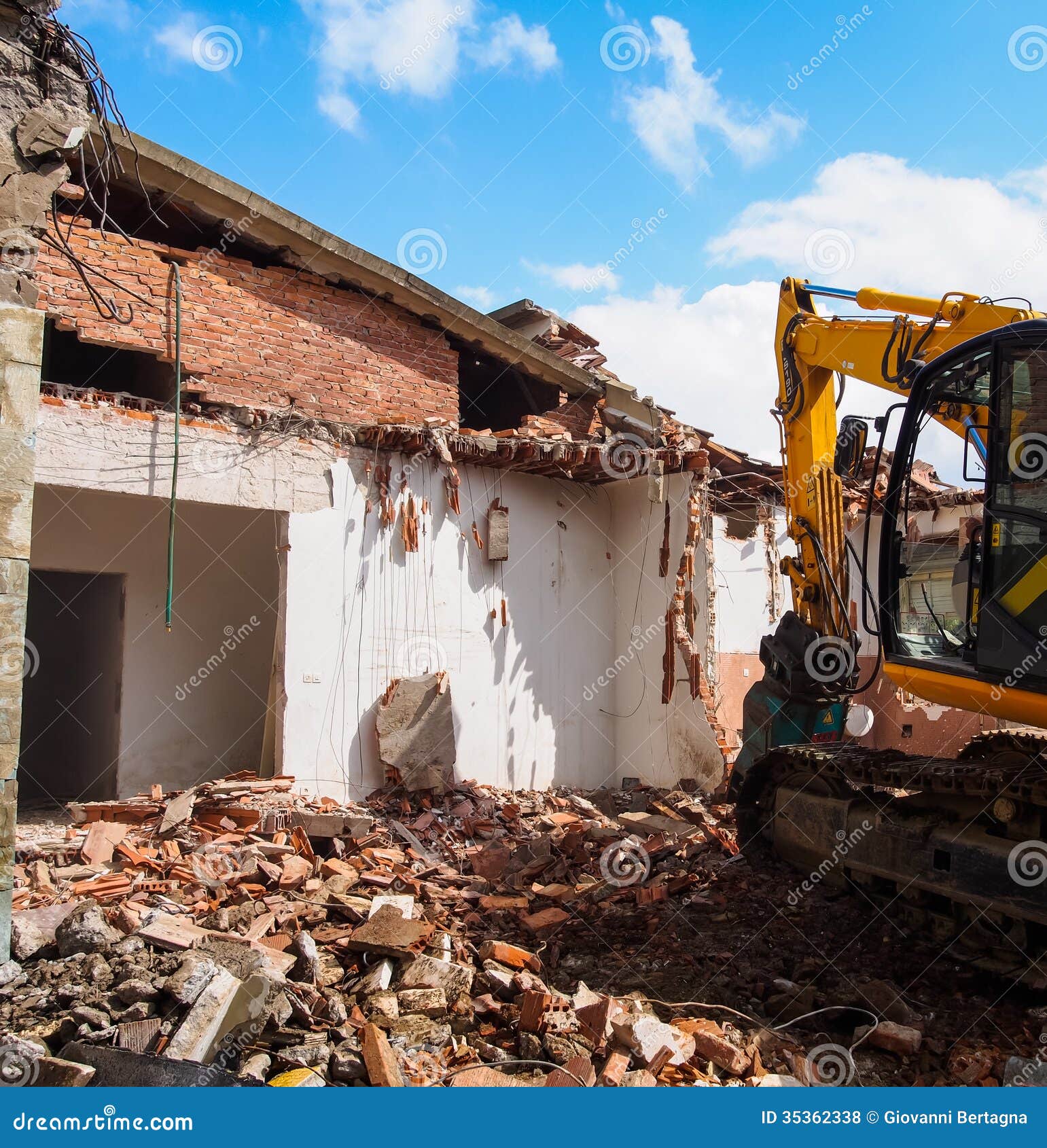 Dismantling of a house stock photo. Image of remove, recycling - 35362338