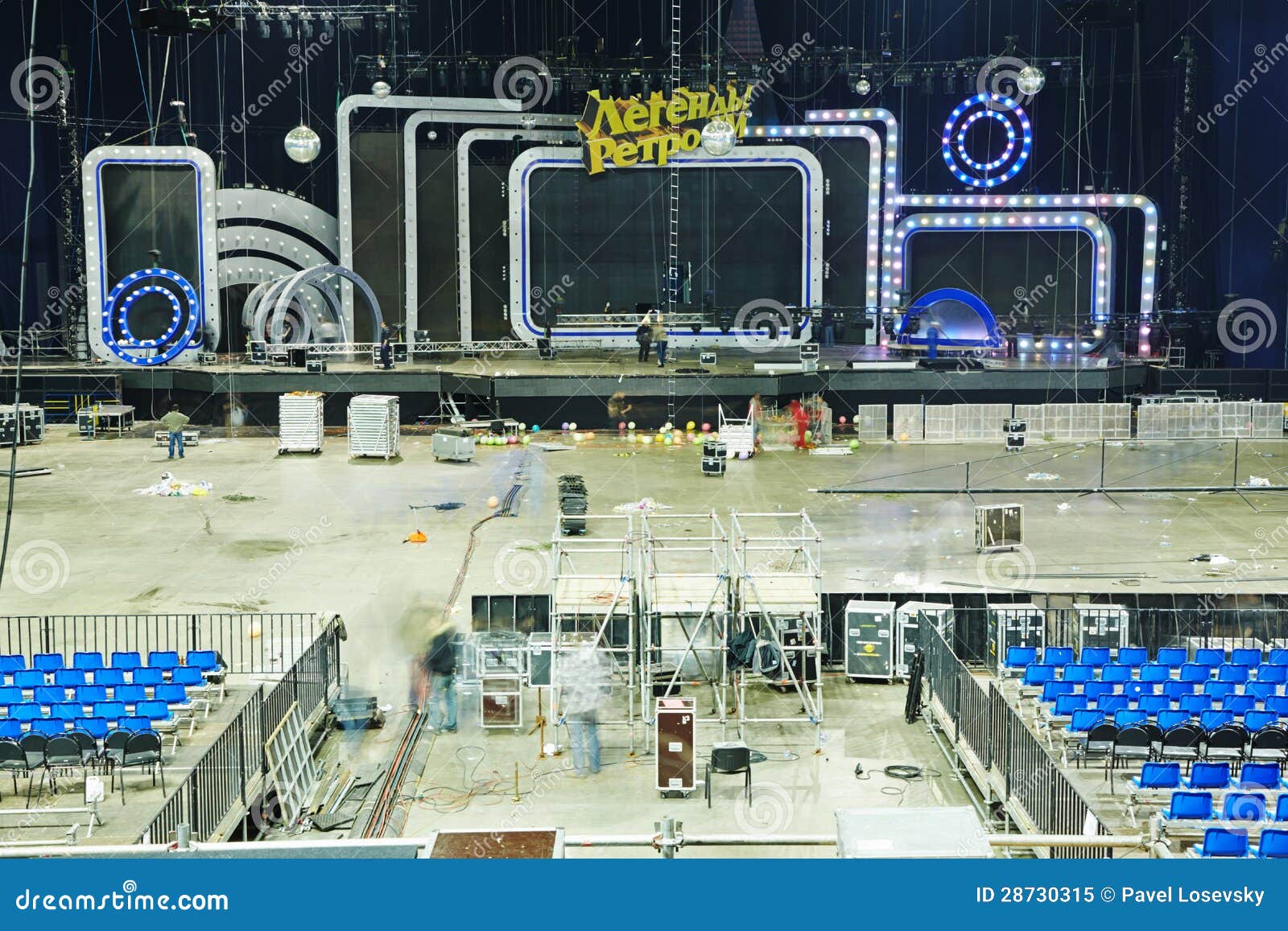 Dismantling of Stage and Stage Equipment Editorial Image - Image of ...