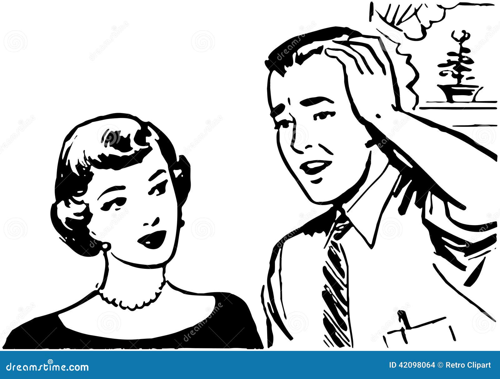 Dismayed Man stock vector. Illustration of classic, 1940s - 42098064