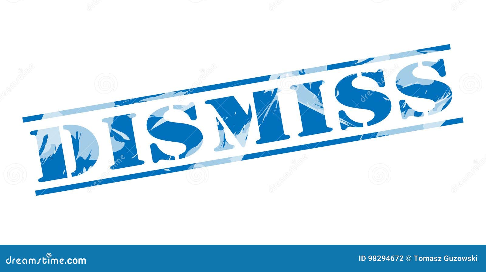 Dismiss blue stamp stock illustration. Illustration of background ...
