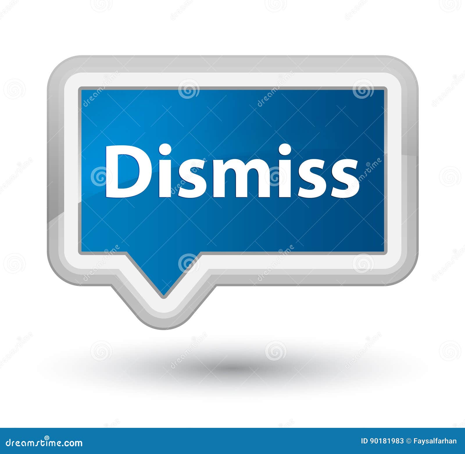 Dismiss Prime Blue Banner Button Stock Illustration - Illustration of ...