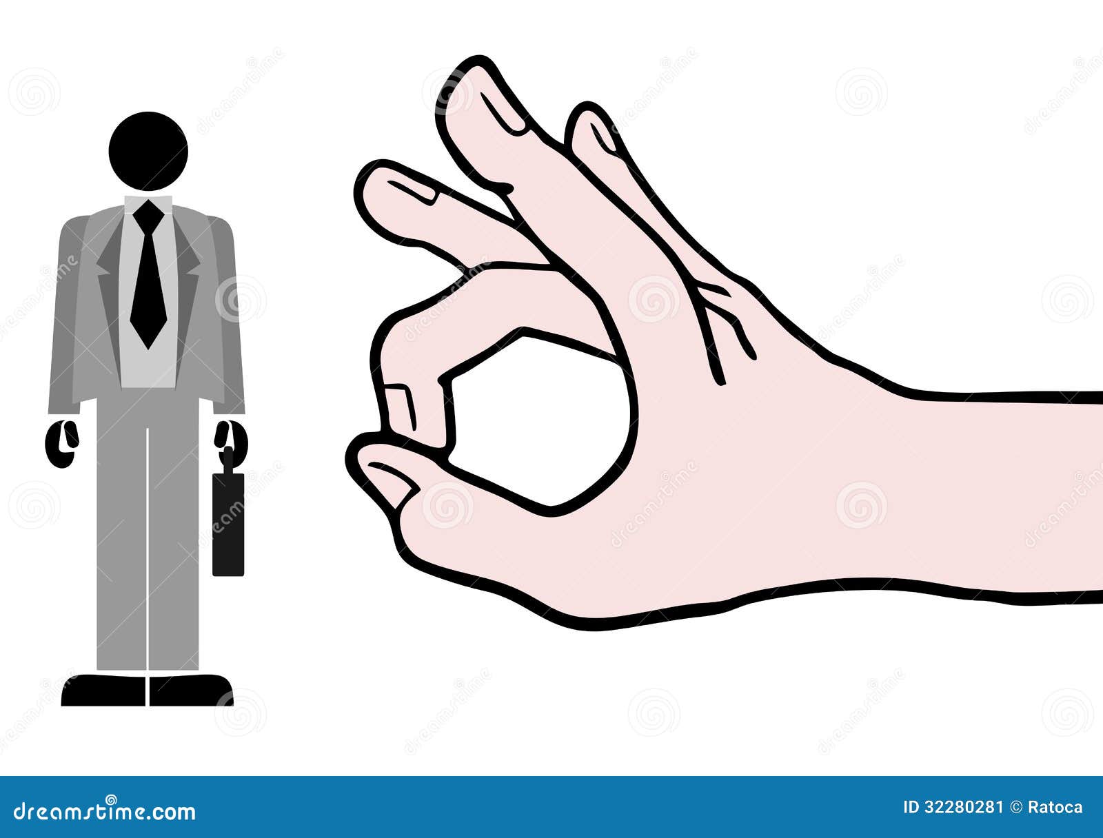 Dismiss work stock vector. Illustration of point, gesture - 32280281