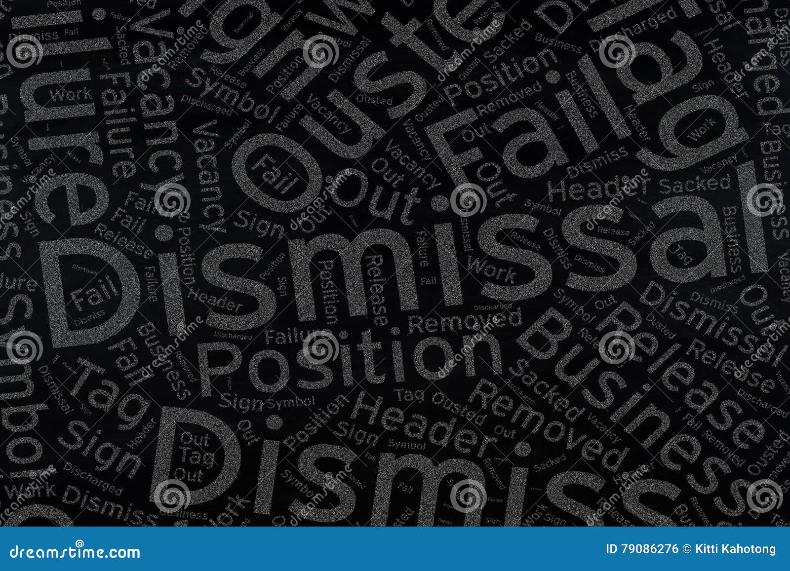 Dismissal ,Word Cloud Art on Blackboard Stock Photo - Image of creative ...