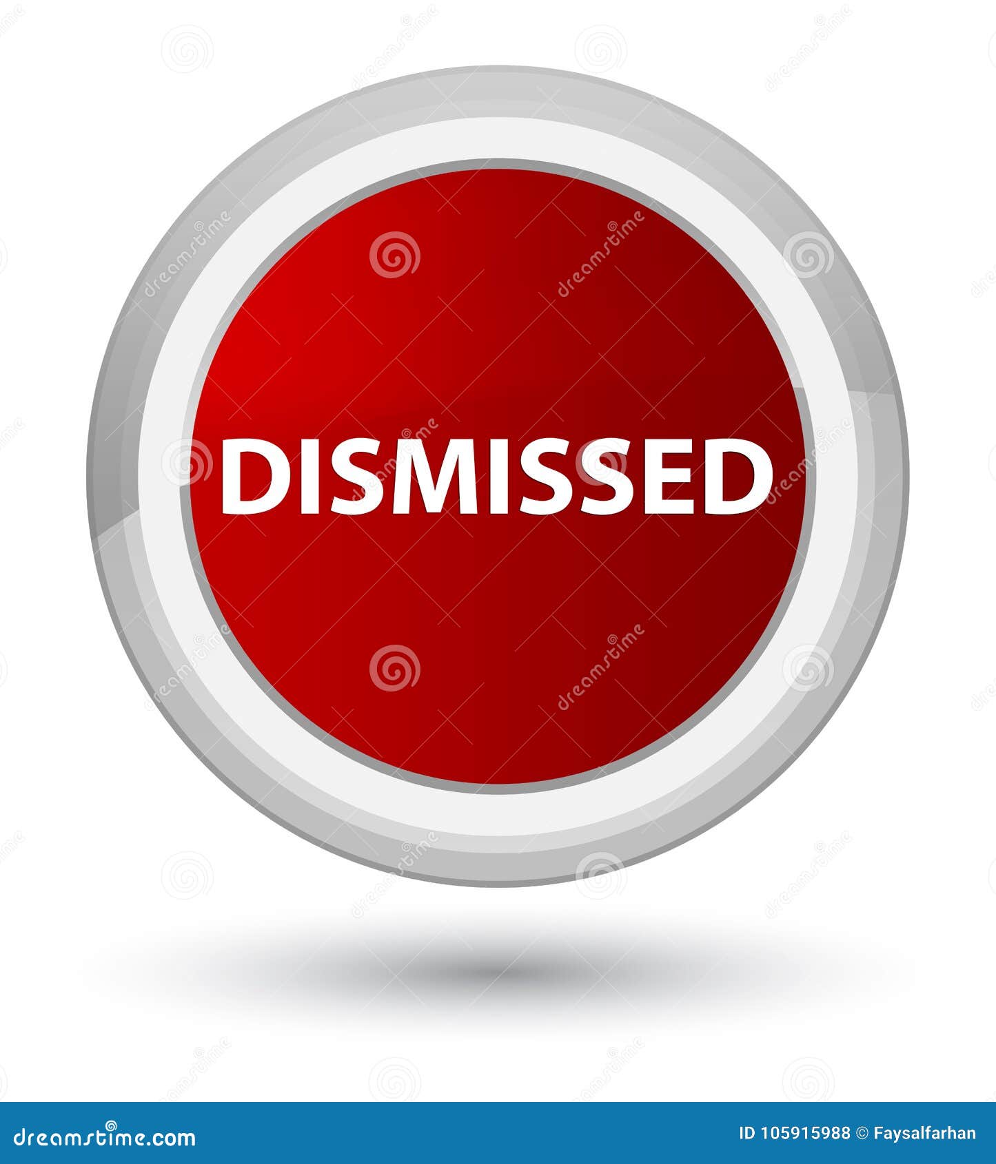 Dismissed Prime Red Round Button Stock Illustration - Illustration of ...
