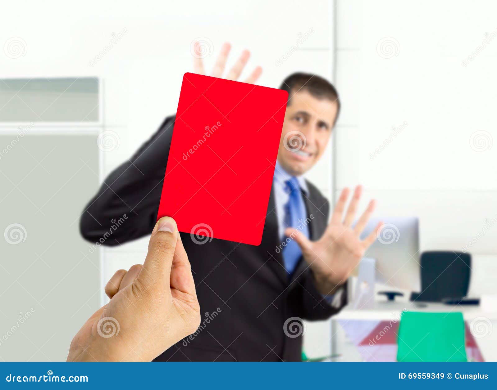 Dismissed with a red card stock image. Image of referee - 69559349
