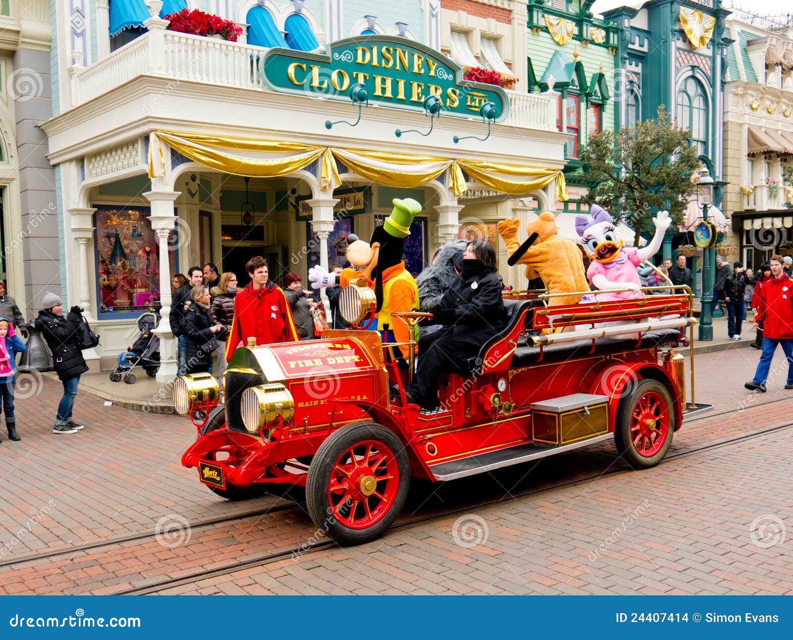 Disney All Star Fire Engine, Editorial Stock Image - Image of duck ...