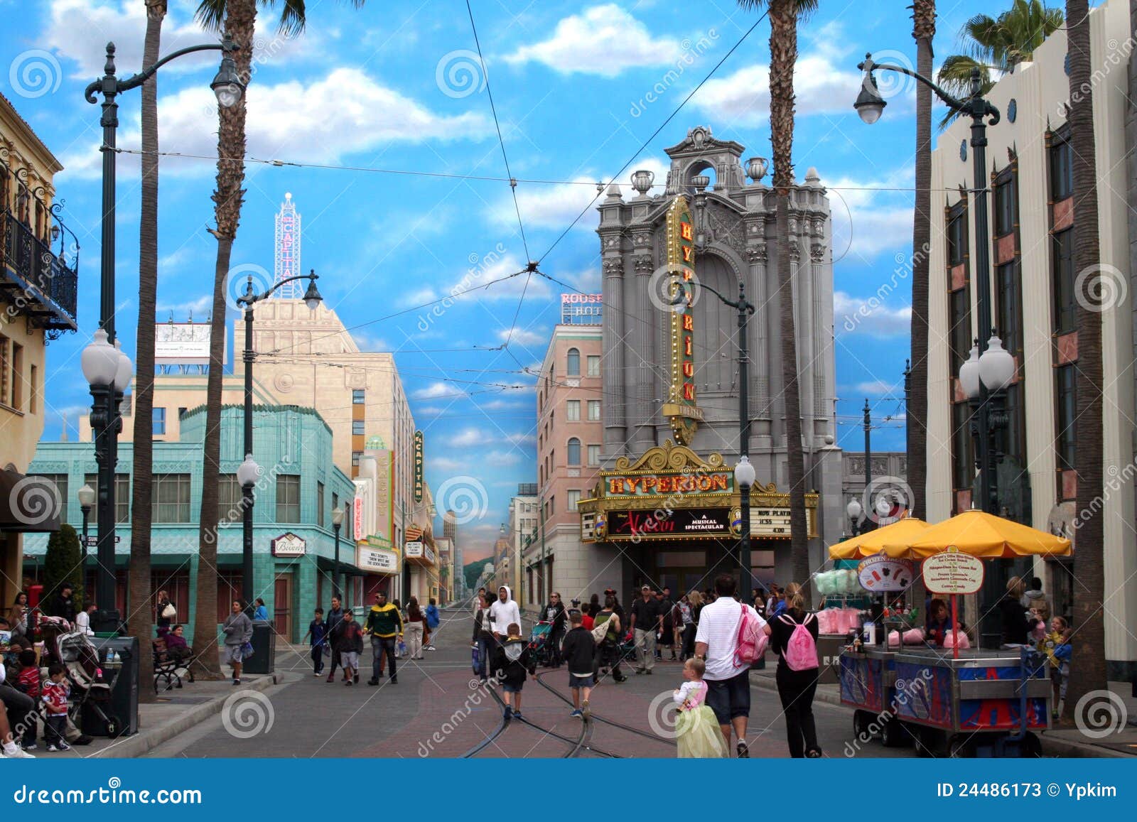 Disney CA Adventure Hollywood Backlot Editorial Stock Photo - Image of ...
