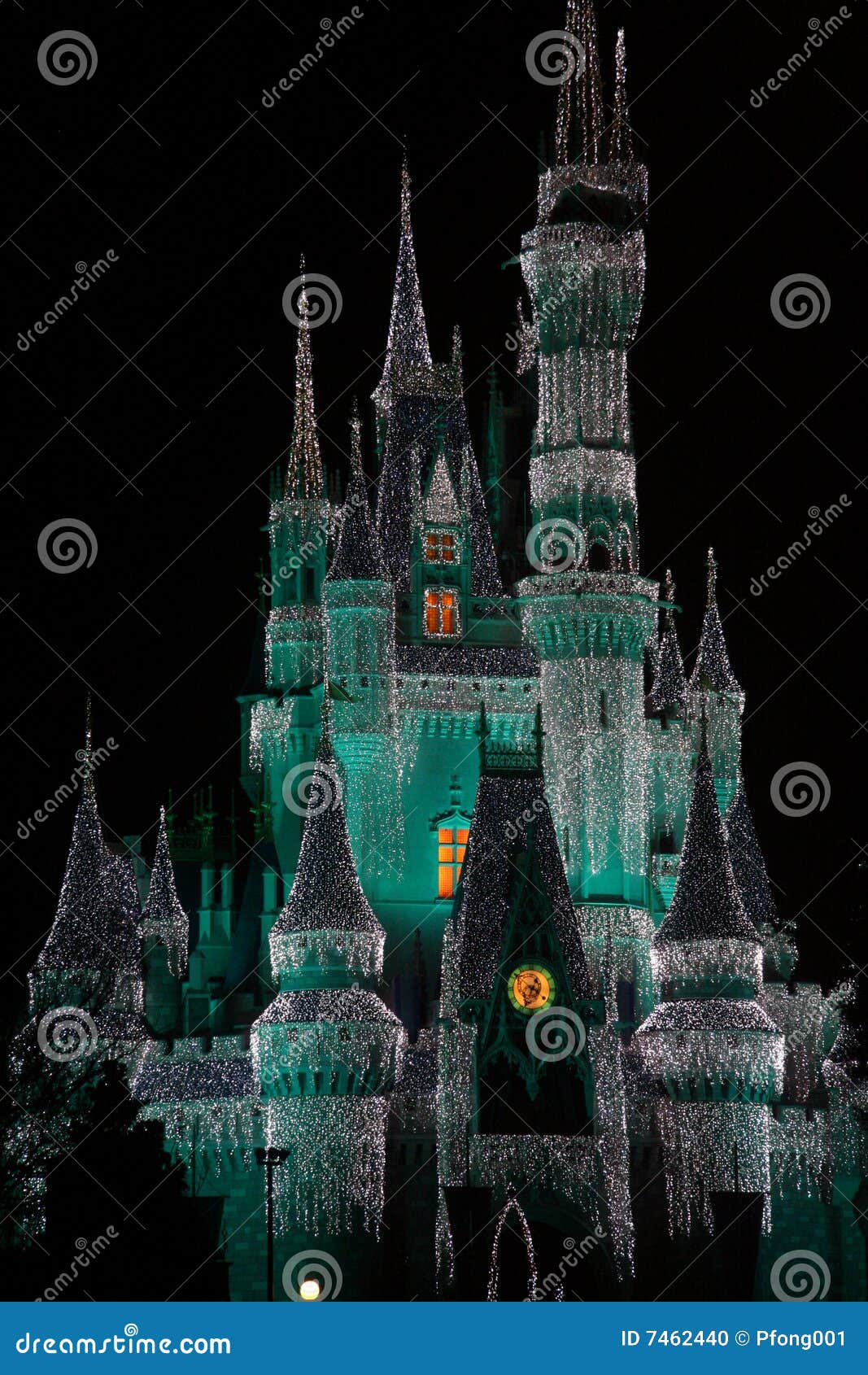 Disney Castle at Night editorial image. Image of royal - 7462440