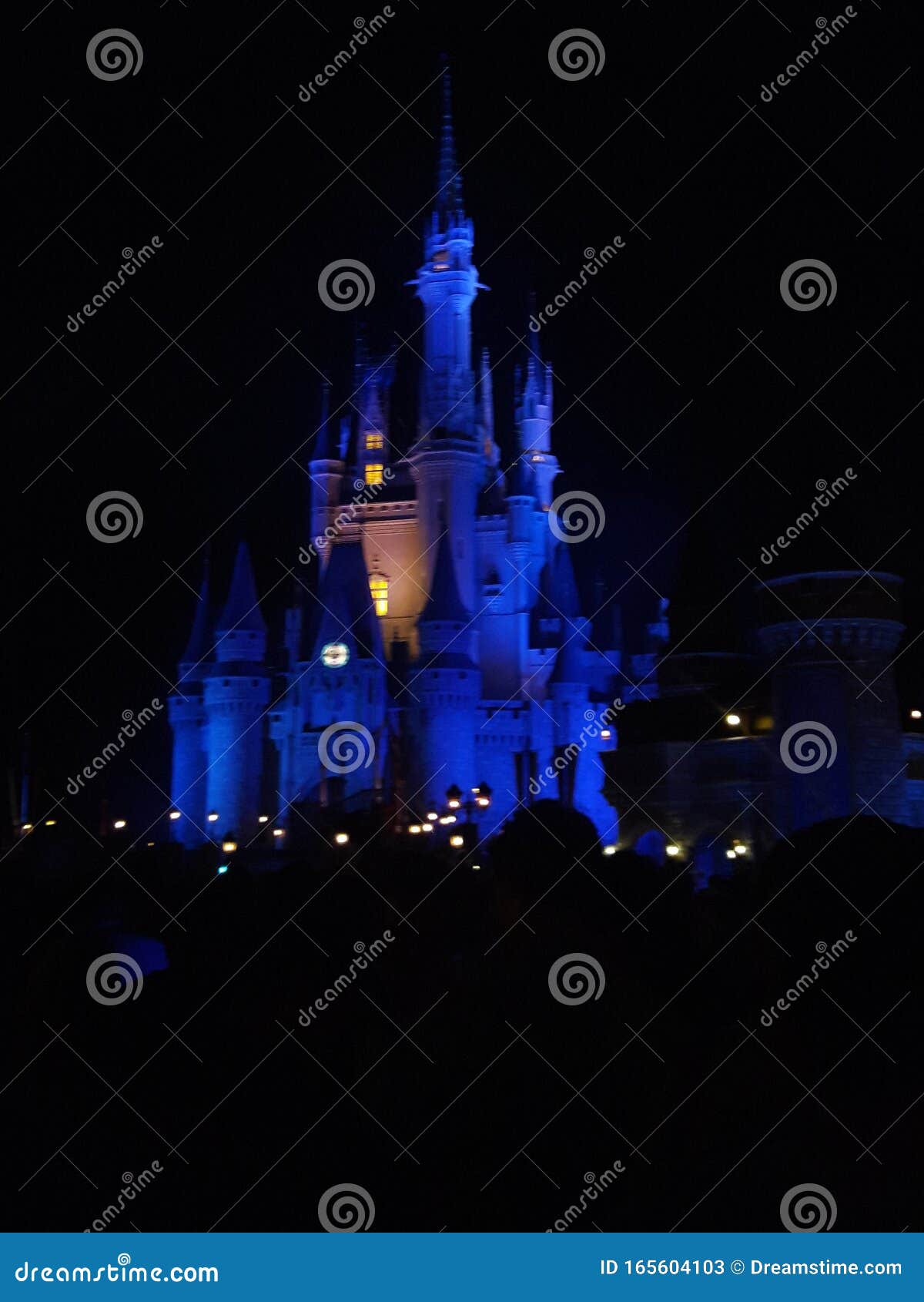 Disney Castle Night Magic Kingdom Editorial Stock Photo - Image of ...