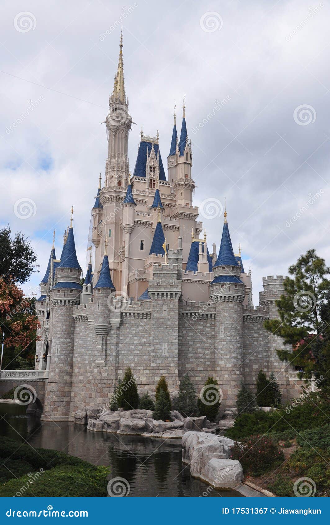 Disney Cinderella Castle In Spring Flowers Editorial Image ...