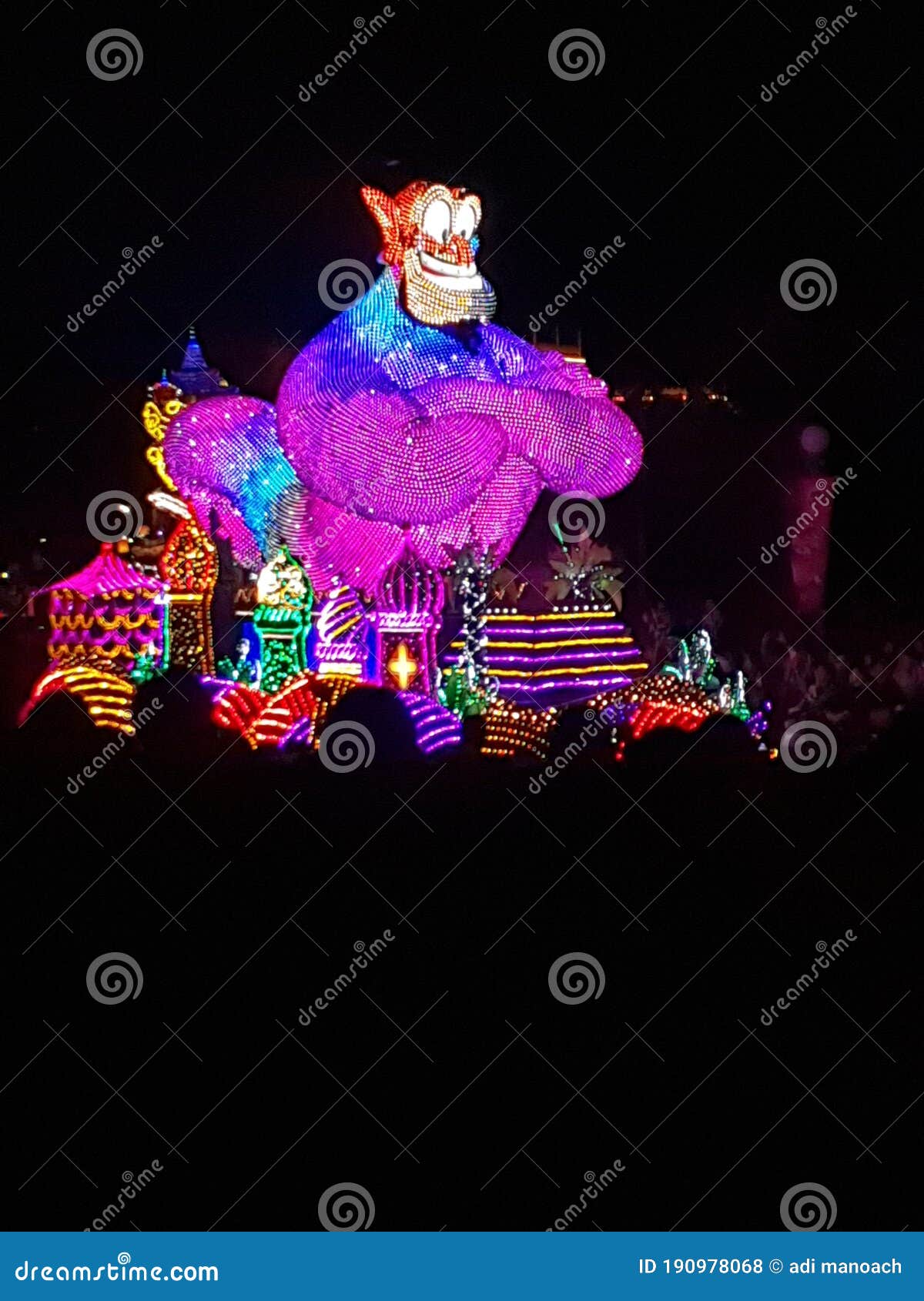 Disney the Alladin Rainbow Jini Electric Light Night Pride Editorial ...