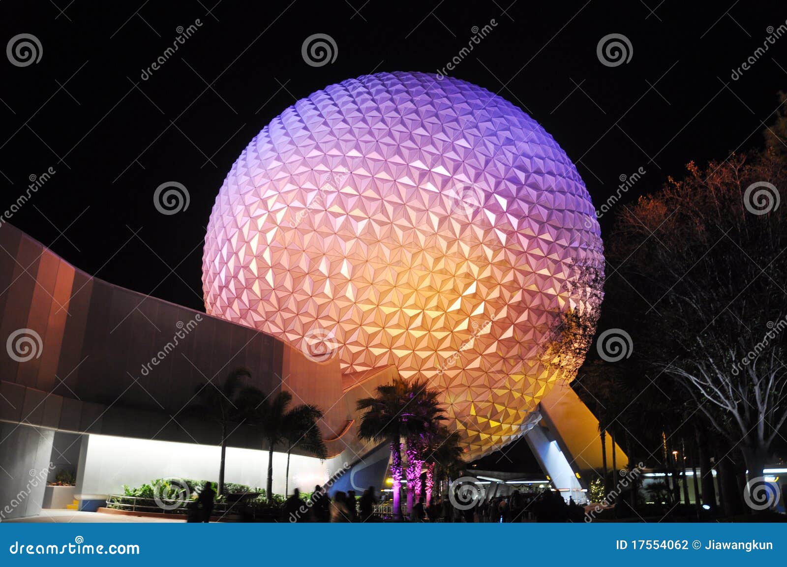 Disney Epcot Center at Night, Orlando, Florida Editorial Photography ...