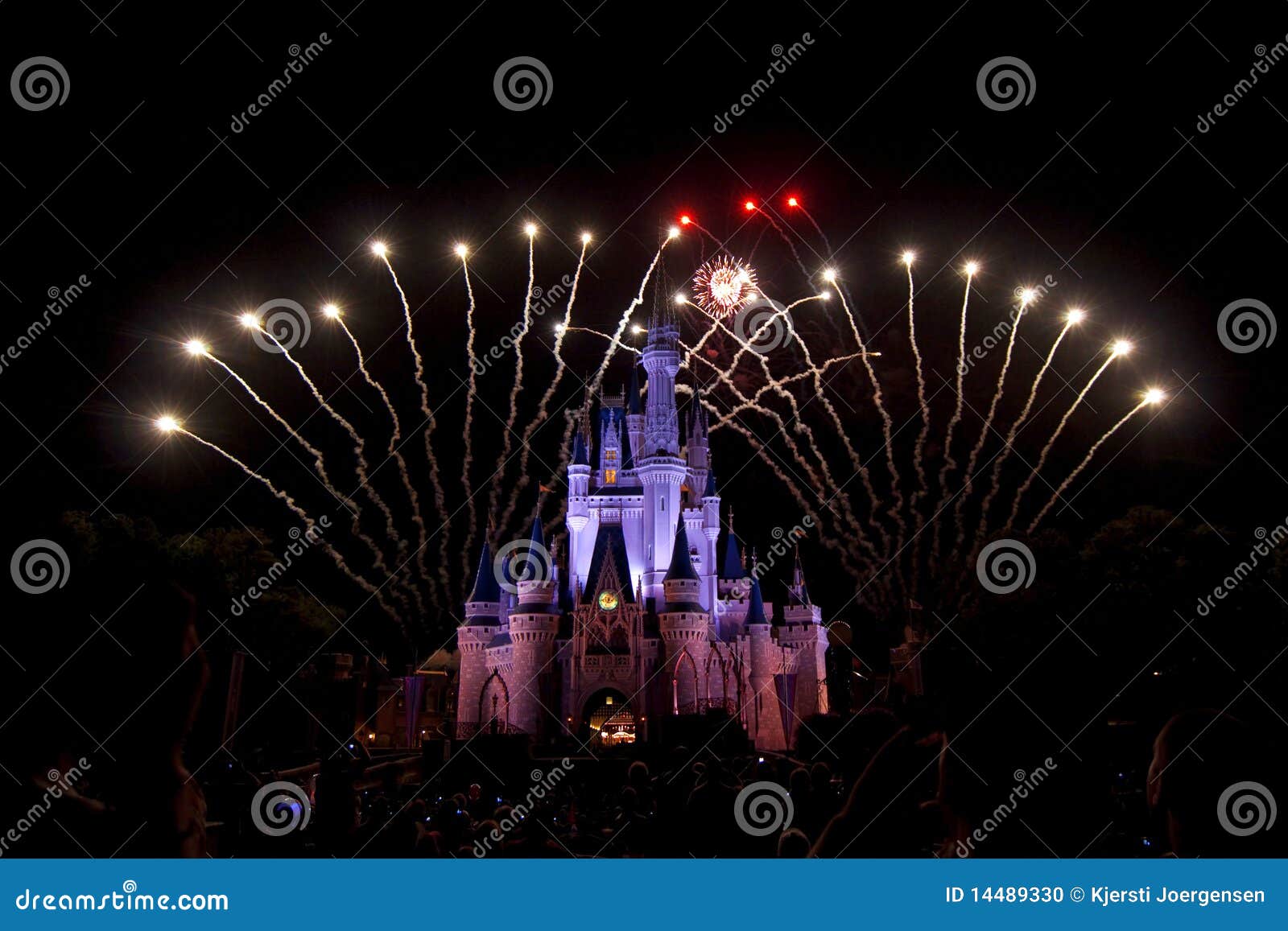Disney fireworks editorial image. Image of downtown, blue - 14489330