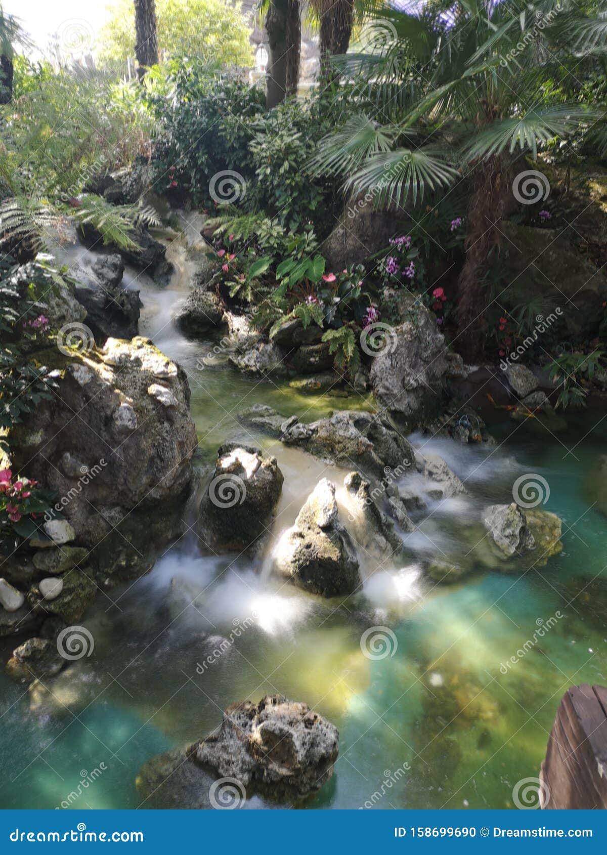 Disney Land Paris Waterfall Stock Photo - Image of waterfall, pretty ...