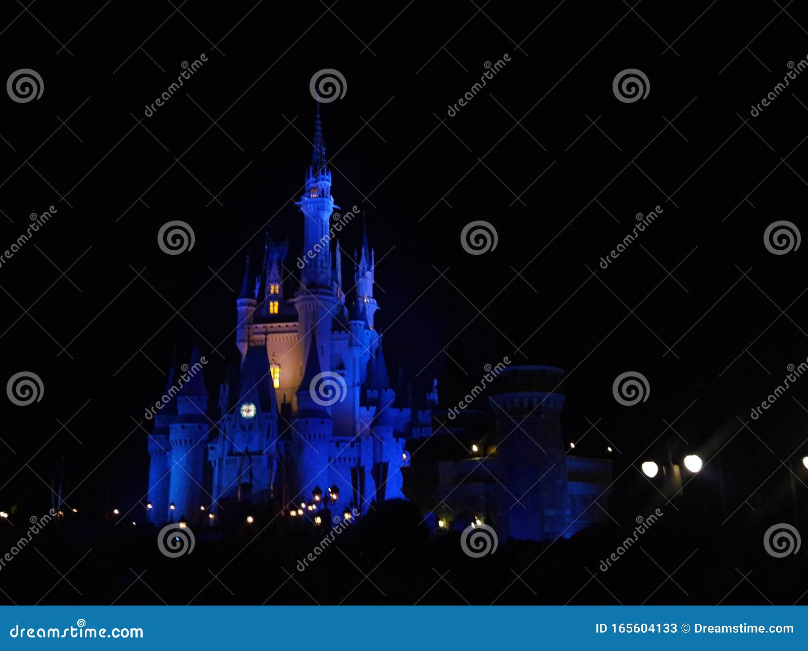 Disney Night Magic Kingdom Castle Editorial Stock Photo - Image of ...