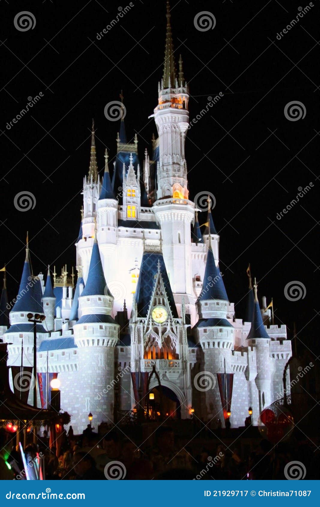 Disney S Magic Castle Florida at Night Editorial Photography - Image of ...