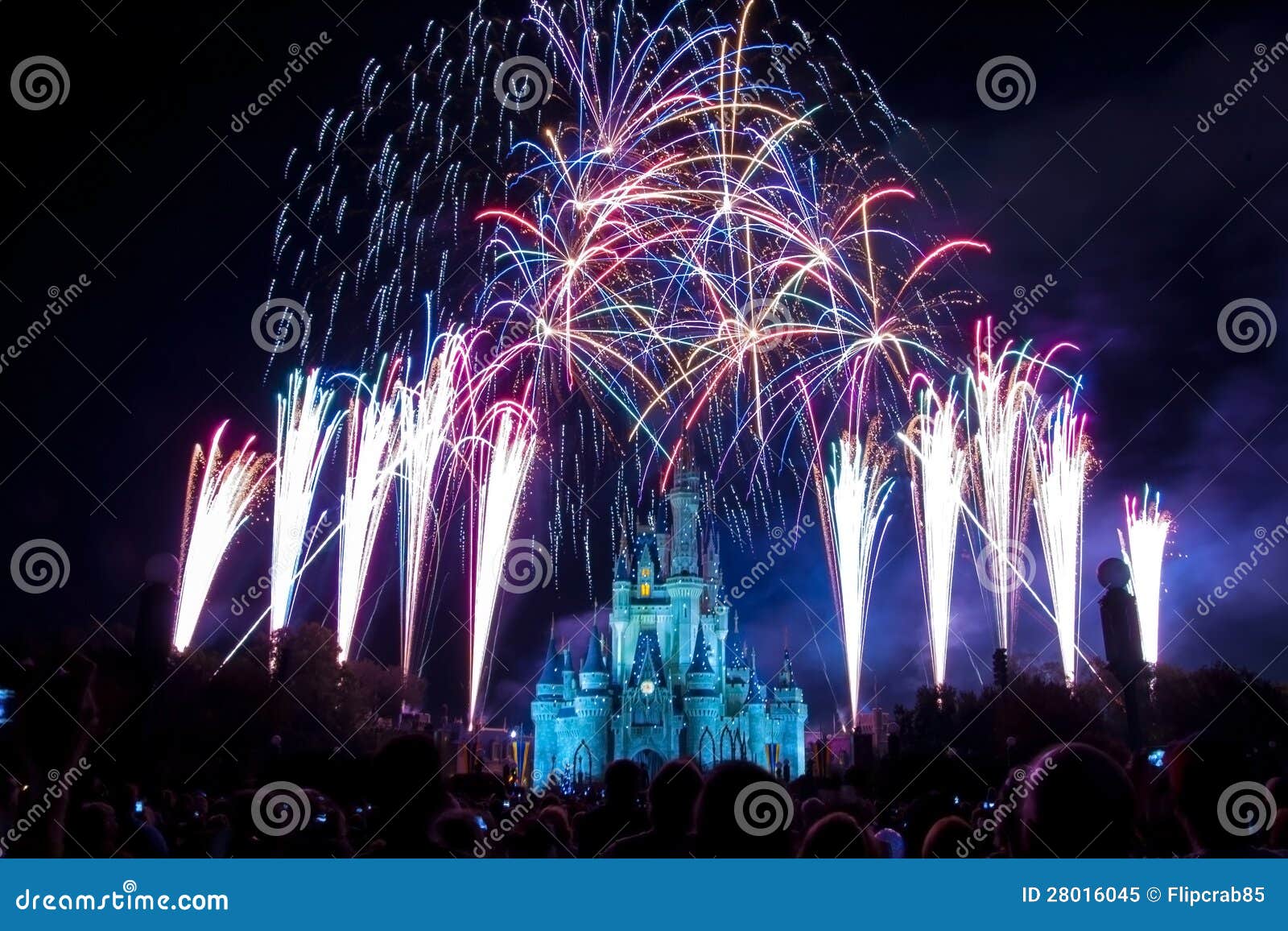 Fireworks At Disney Castle Editorial Image | CartoonDealer.com #47625296