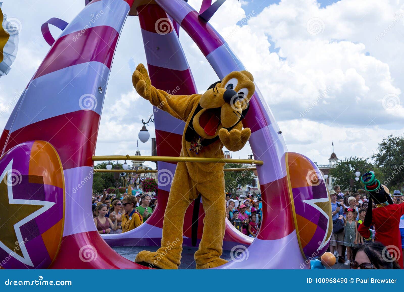 Disney World Orlando Florida Magic Kingdom Parade Pluto Editorial Image ...